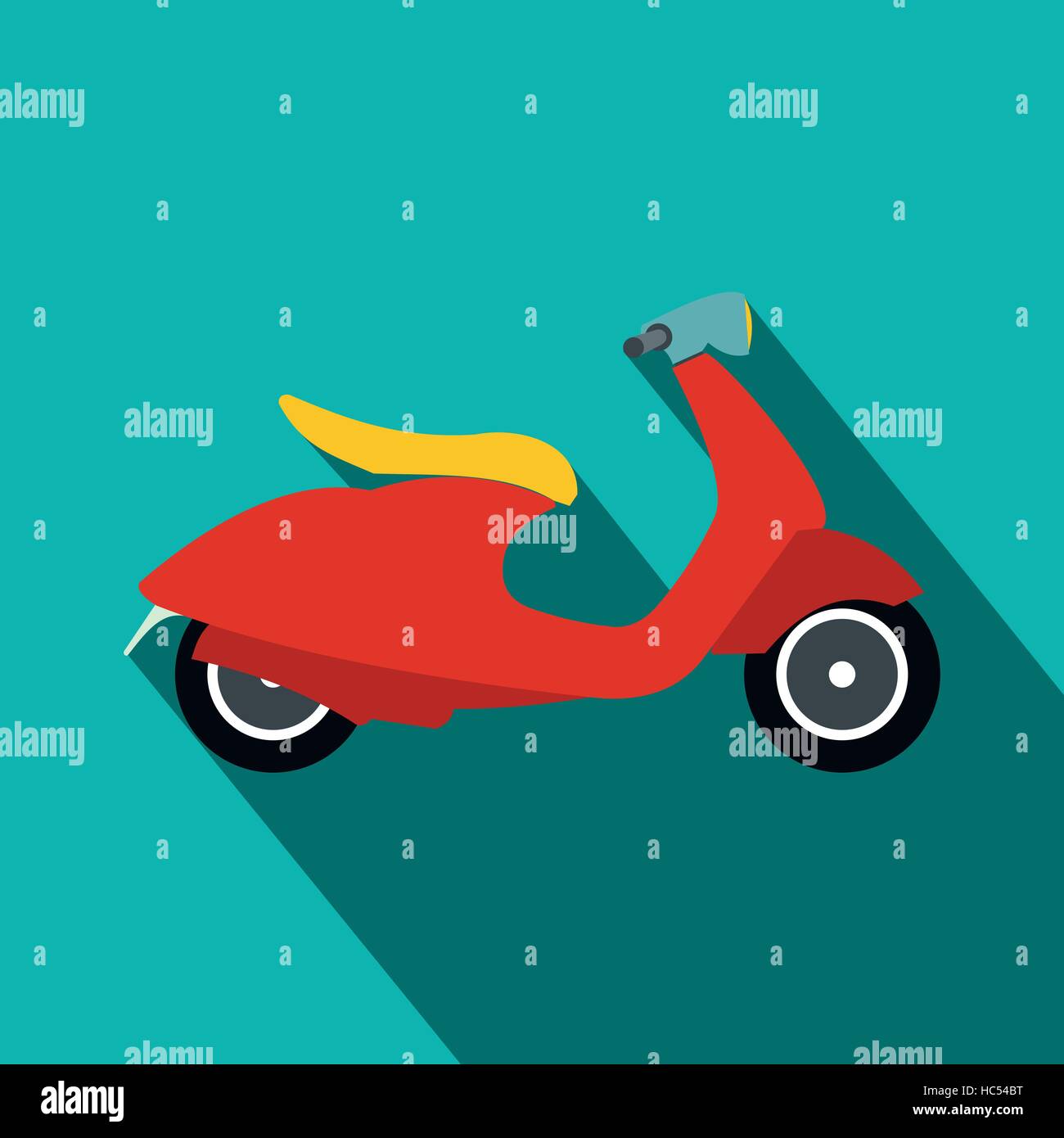 Red lambretta scooter Stock Vector Images - Alamy