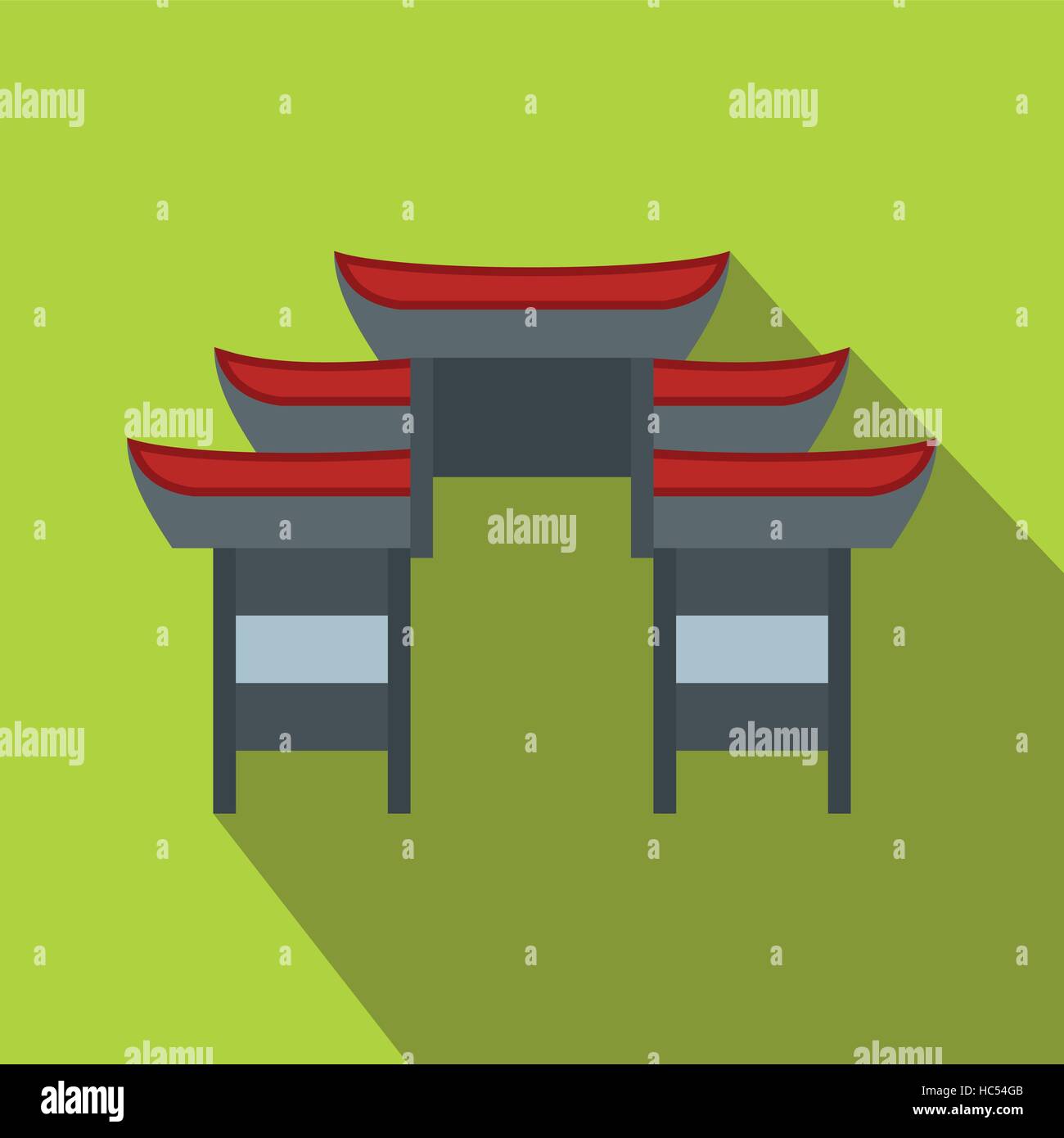 Chinese temple icon, flat style Stock Vector Image & Art - Alamy