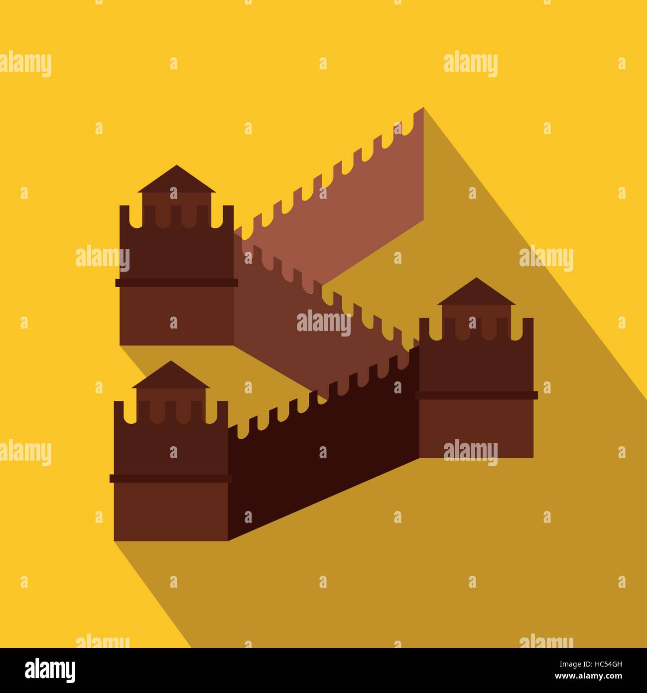 Great Wall of China icon, flat style Stock Vector Image & Art - Alamy