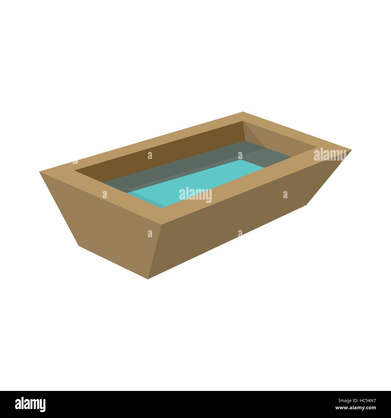 Wooden water trough Stock Vector Images - Alamy