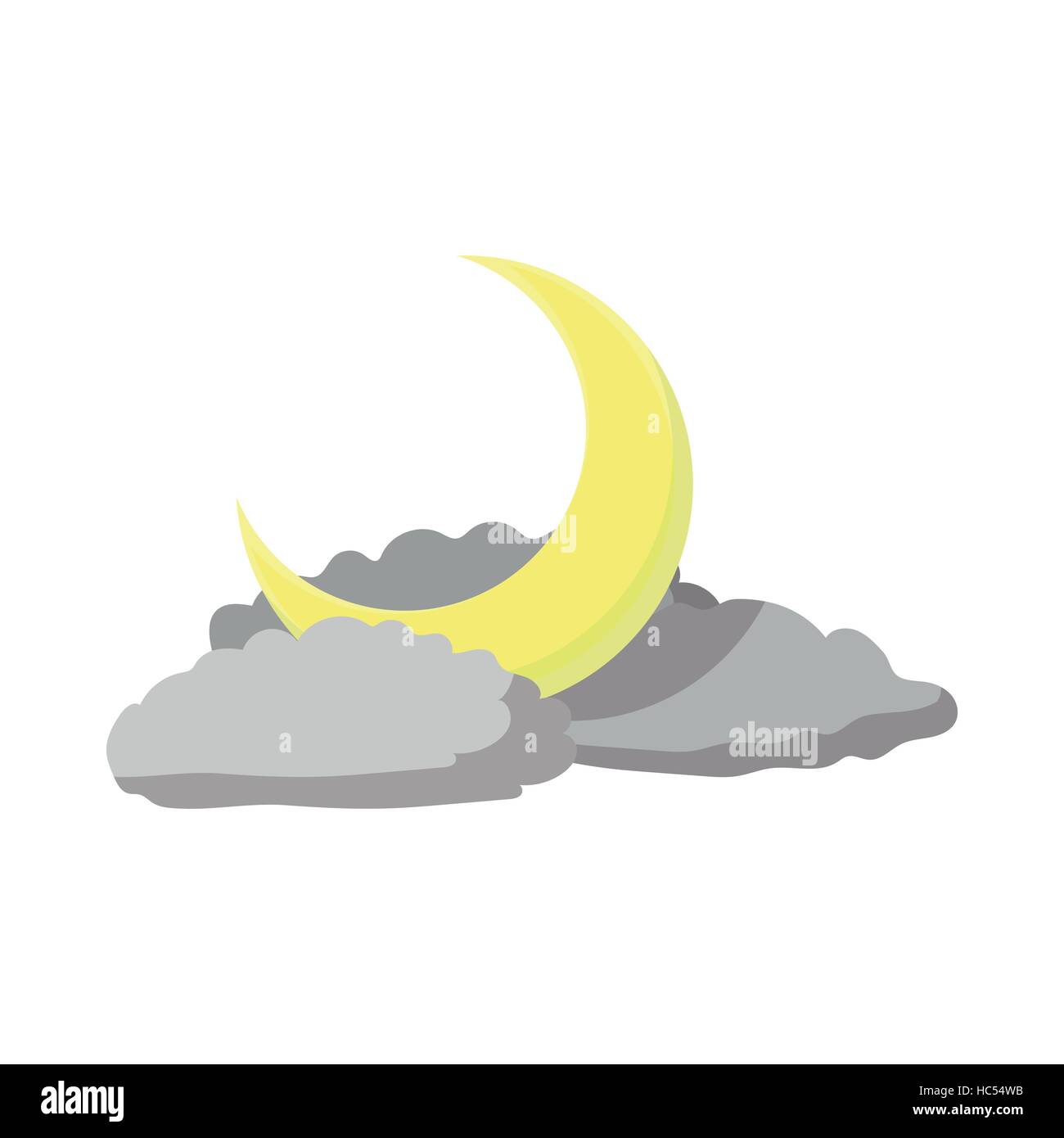 Cloud moon icon over Cut Out Stock Images & Pictures - Alamy