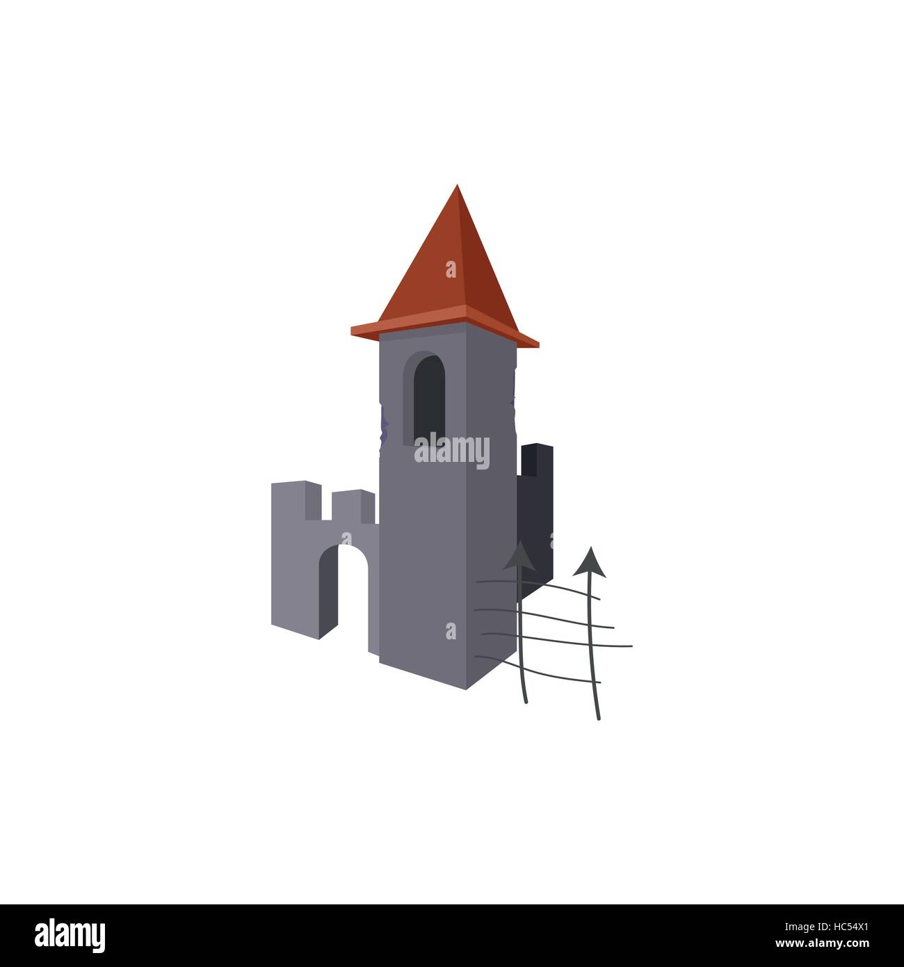 Gothic Halloween tower icon, cartoon style Stock Vector Image & Art - Alamy