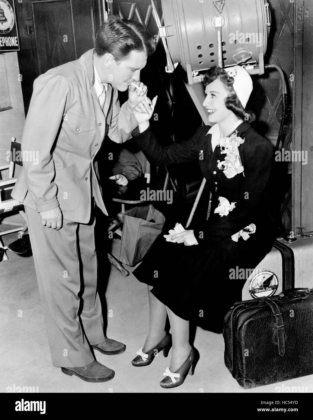 SECOND CHORUS, Paulette Goddard, lighting the cigarette of costar (and ...