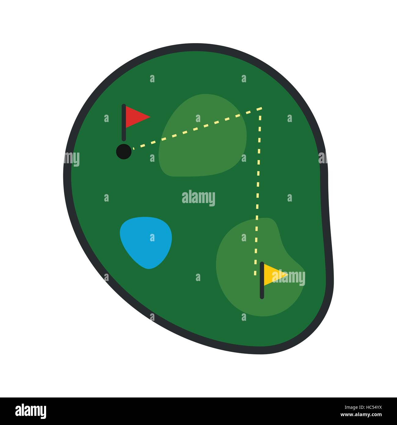 Golf course flat icon Stock Vector Image & Art - Alamy