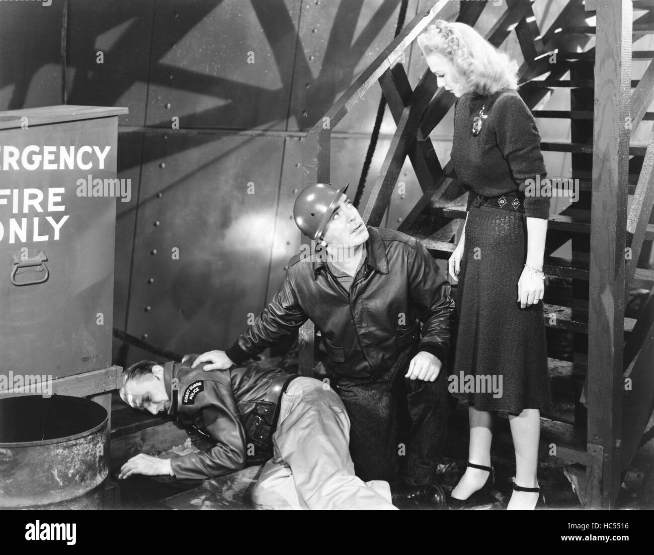 SECRET COMMAND, Pat O'Brien (center), Carole Landis (right), 1944 Stock ...