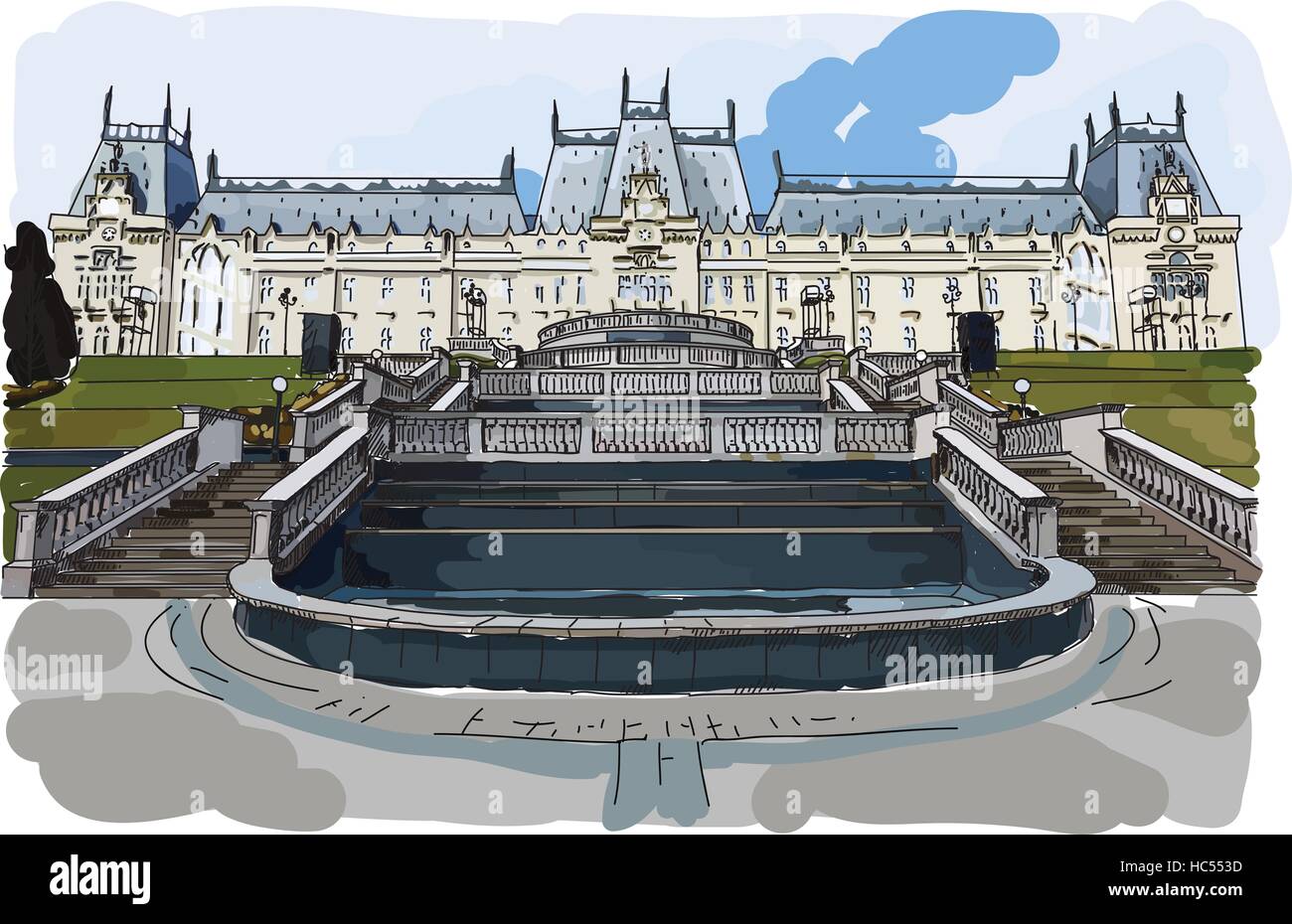 Iasi culture palace Stock Vector Images - Alamy