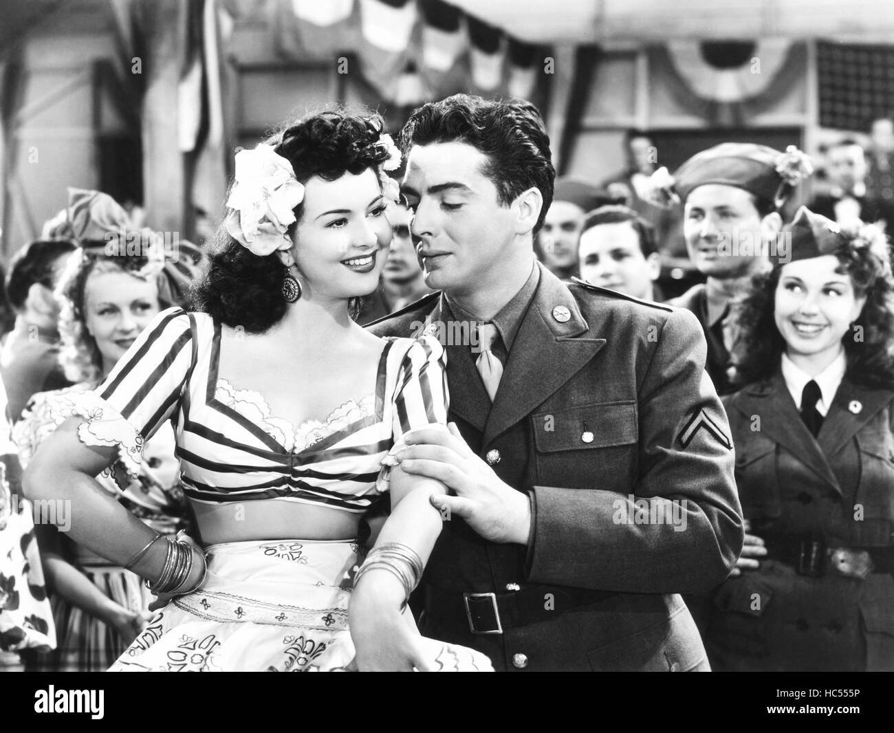 SEVEN DAYS' LEAVE, from left: Ginny Simms, Victor Mature, 1942 Stock ...