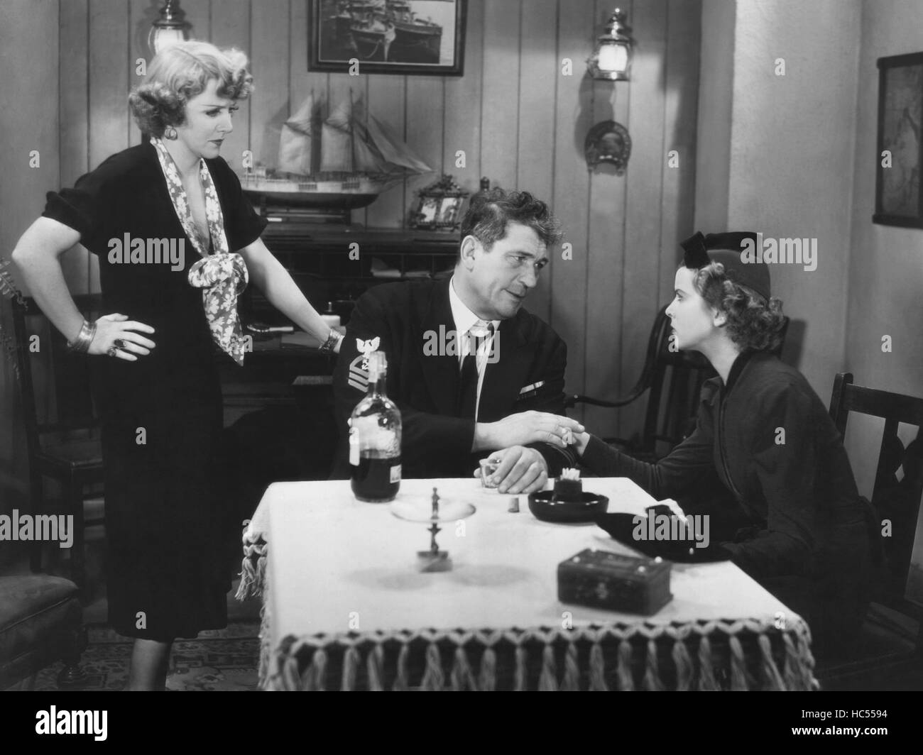 SEA DEVILS, from left: Helen Flint, Victor McLaglen, Ida Lupino, 1937 Stock Photo - Alamy