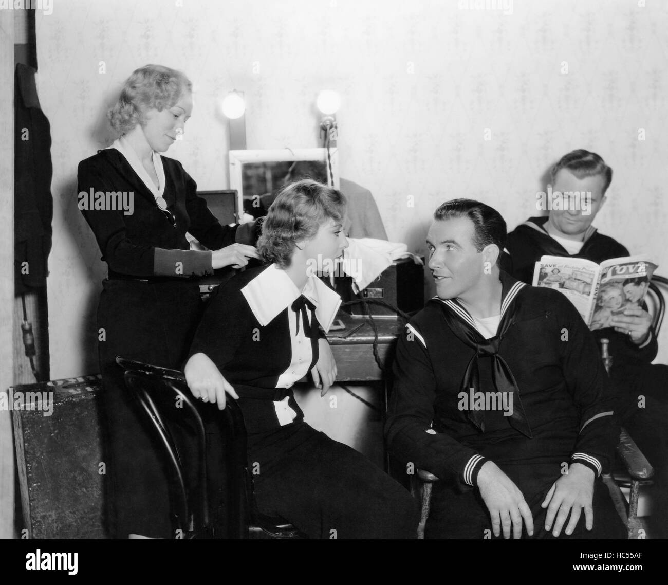 SEA DEVILS, seated from left: Ida Lupino, Preston Foster, Harry Mayo ...