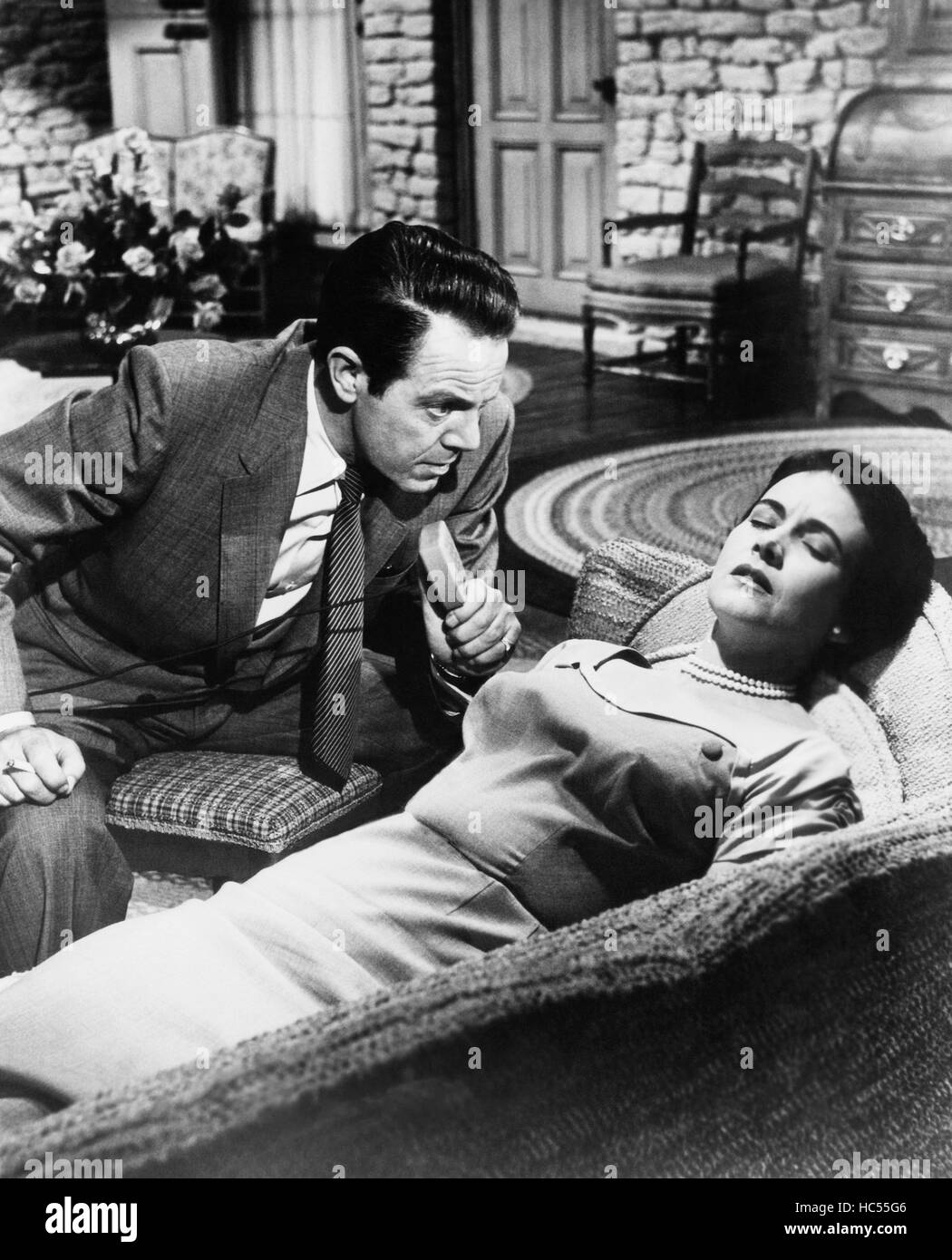 THE SEARCH FOR BRIDEY MURPHY, Louis Hayward, Teresa Wright, 1956 Stock ...