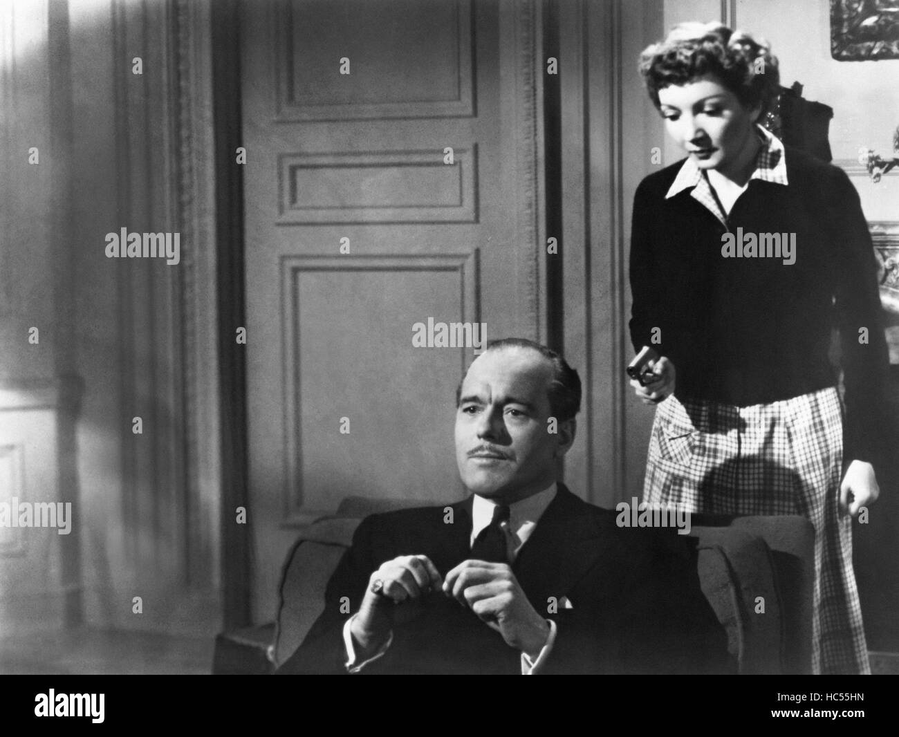 THE SECRET FURY, from left: Philip Ober, Claudette Colbert, 1950 Stock ...