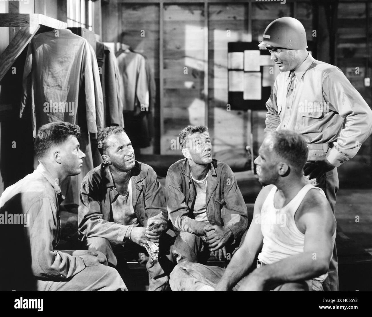 SEE HERE, PRIVATE HARGROVE, seated from left: George Offerman Jr ...