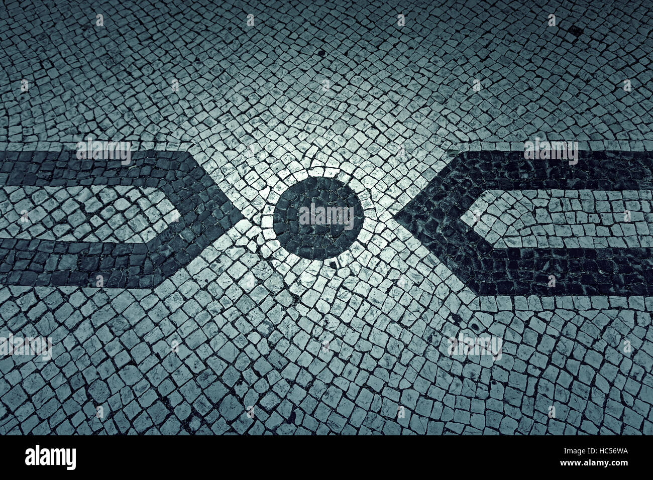 Urban street painted floor tiles, construction Stock Photo - Alamy