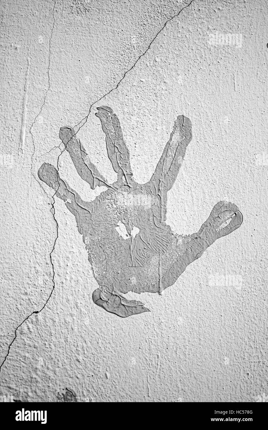 Painted hand sign Black and White Stock Photos & Images - Alamy