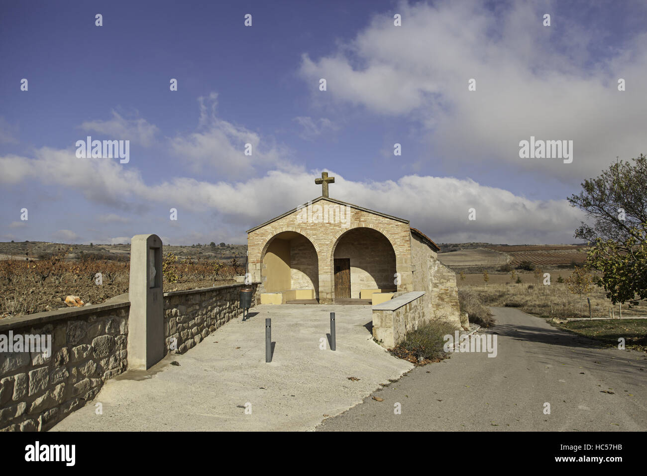 Small hermitage in village mountain, signs and religion Stock Photo - Alamy