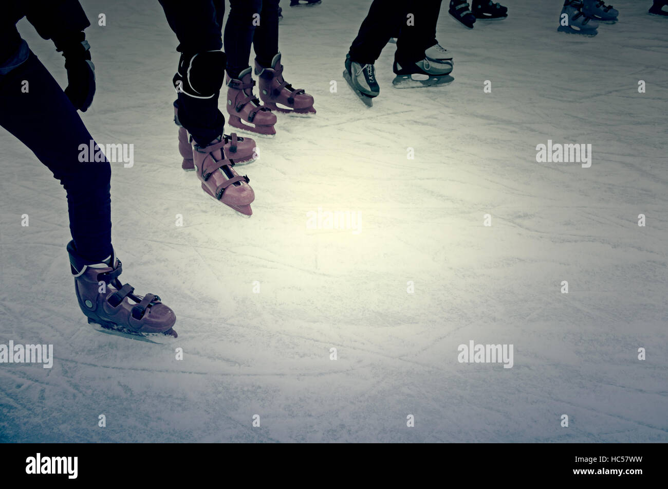 Ice skating rink, fun and entertainment Stock Photo - Alamy