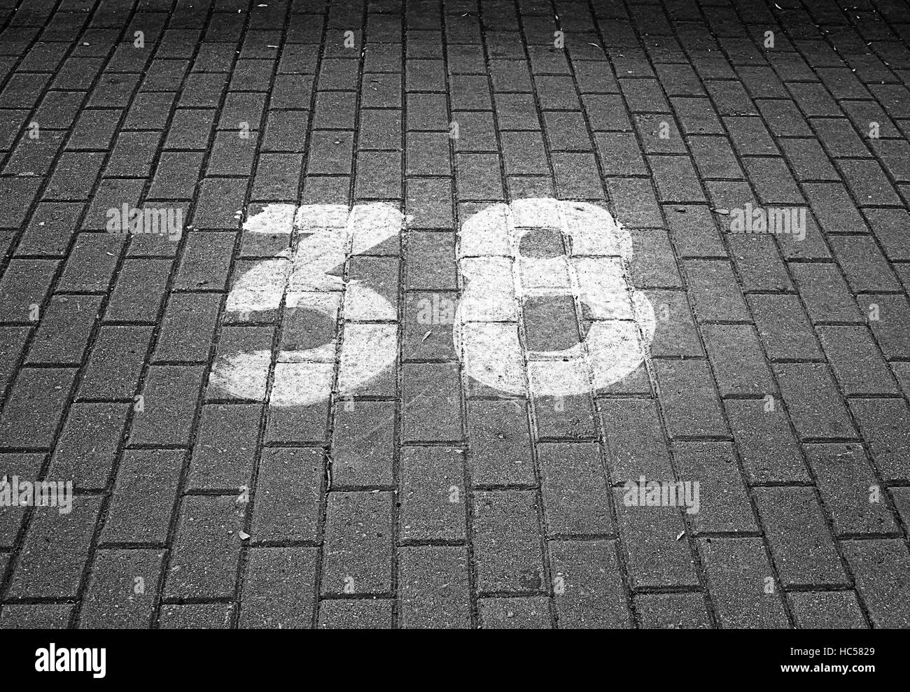 Number thirty eight Black and White Stock Photos & Images - Alamy