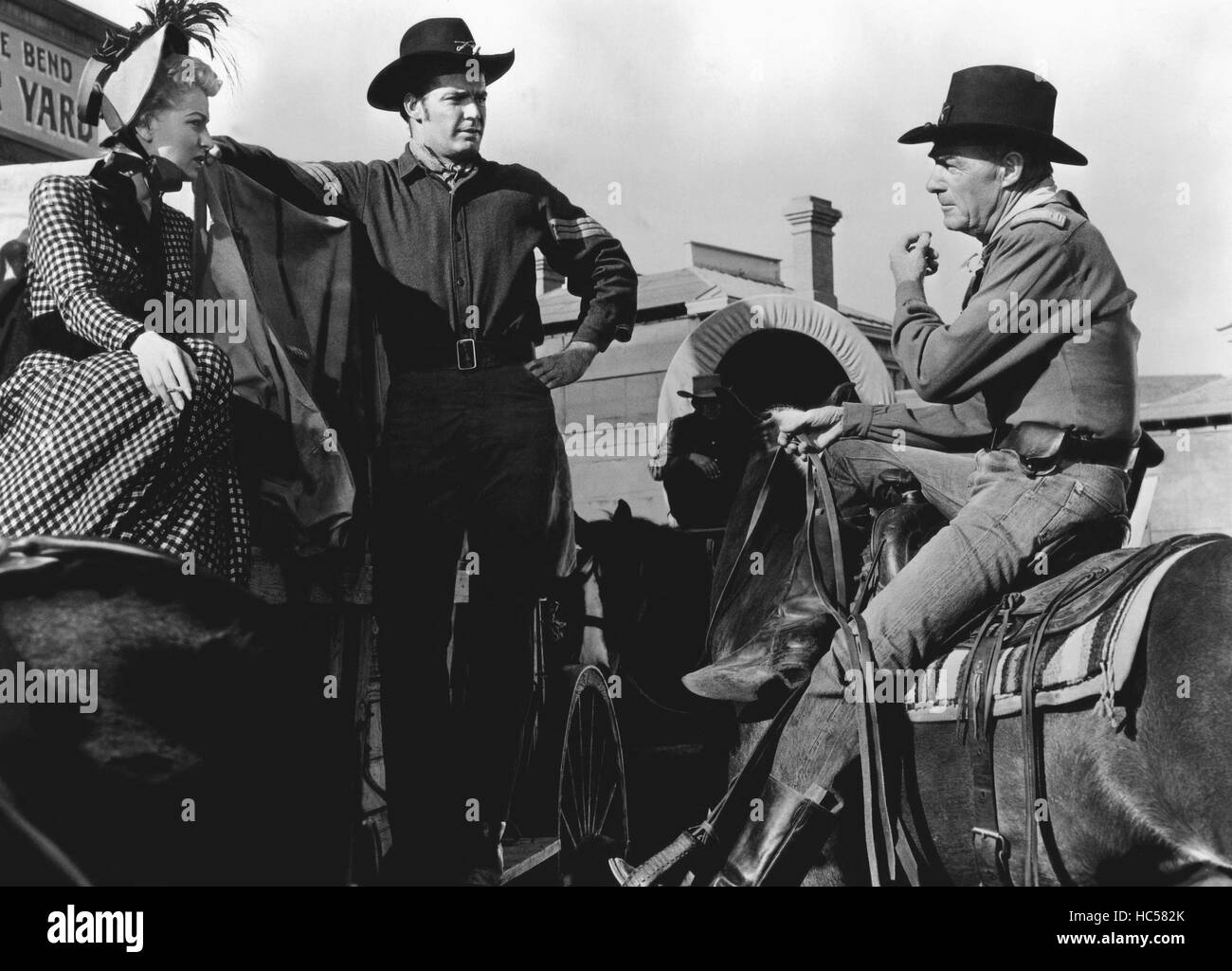 SHOOT-OUT AT MEDICINE BEND, Dani Crayne, James Garner, Randolph Scott ...