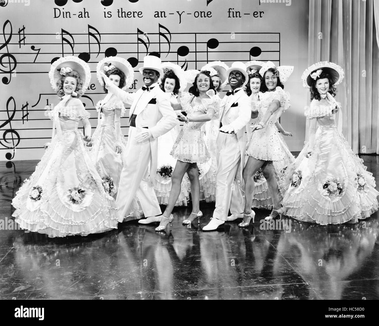 SHOW BUSINESS, in blackface from left: George Murphy, Constance Moore ...