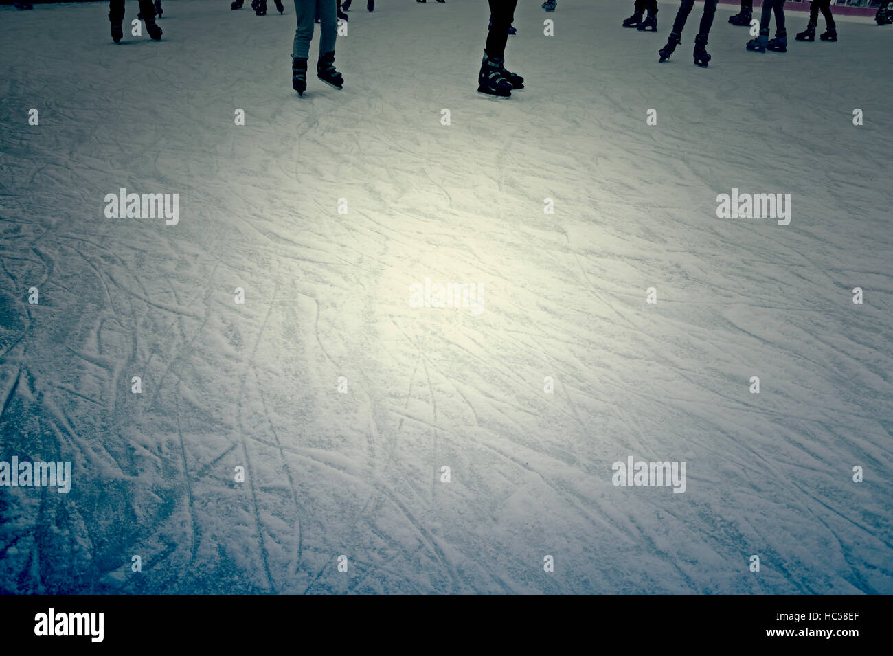 Ice skating rink, fun and entertainment Stock Photo - Alamy