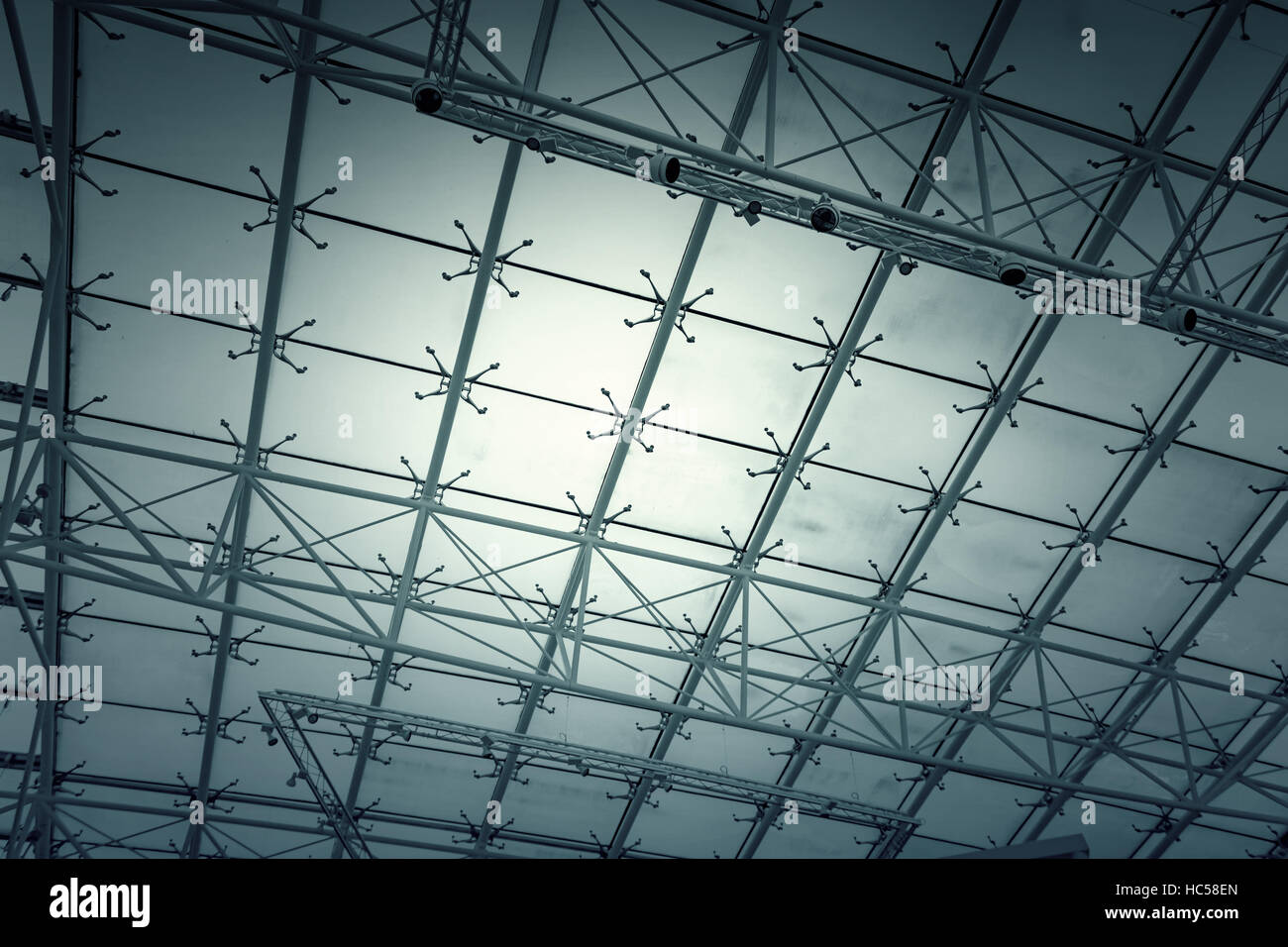 Modern crystal ceiling lights, construction and architecture Stock ...