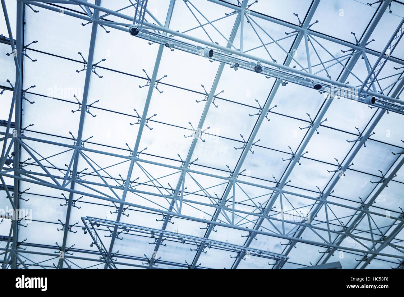 Modern crystal ceiling lights, construction and architecture Stock ...