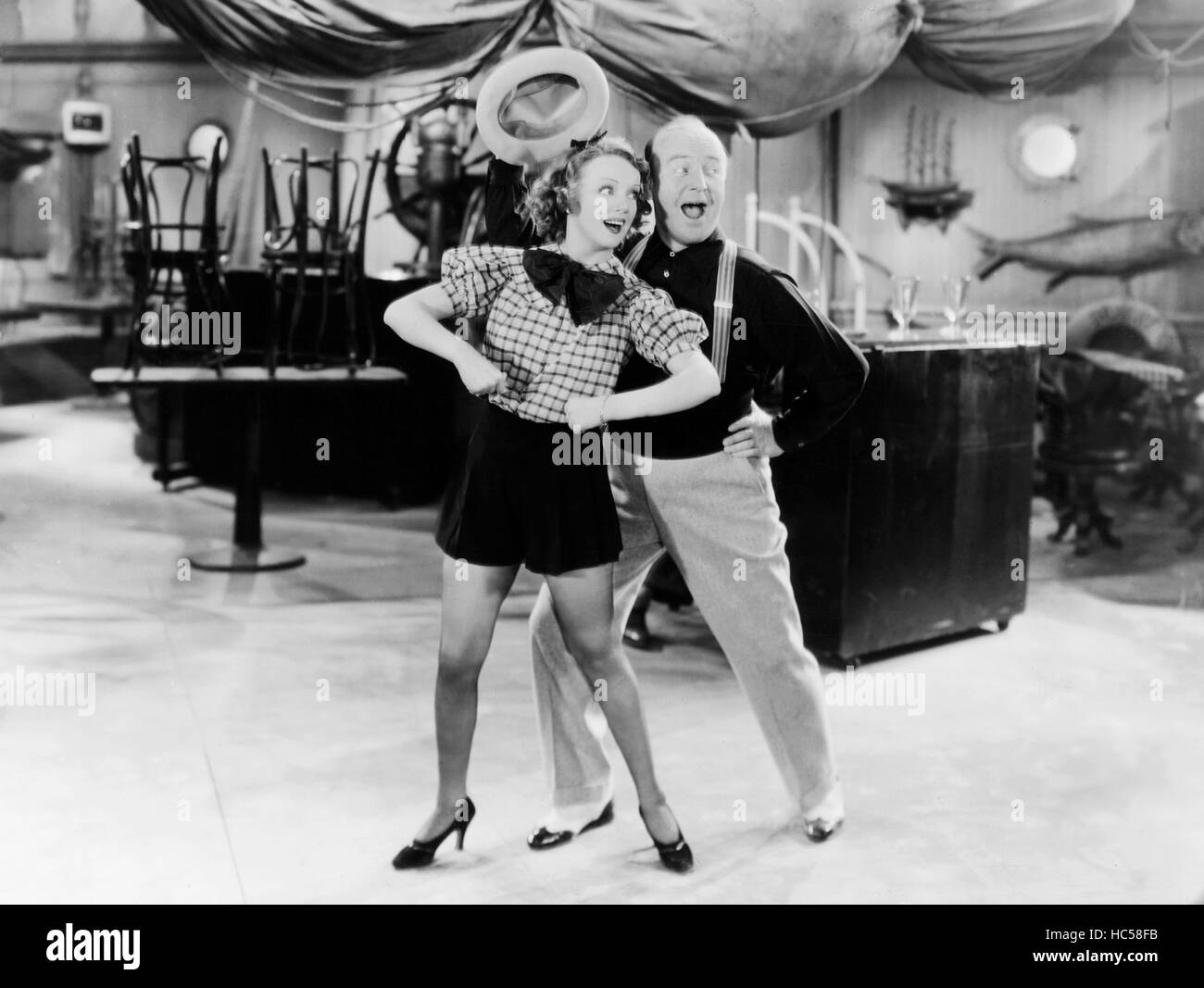 SHIP CAFE, from left, Inez Courtney, William Frawley, 1935 Stock Photo ...