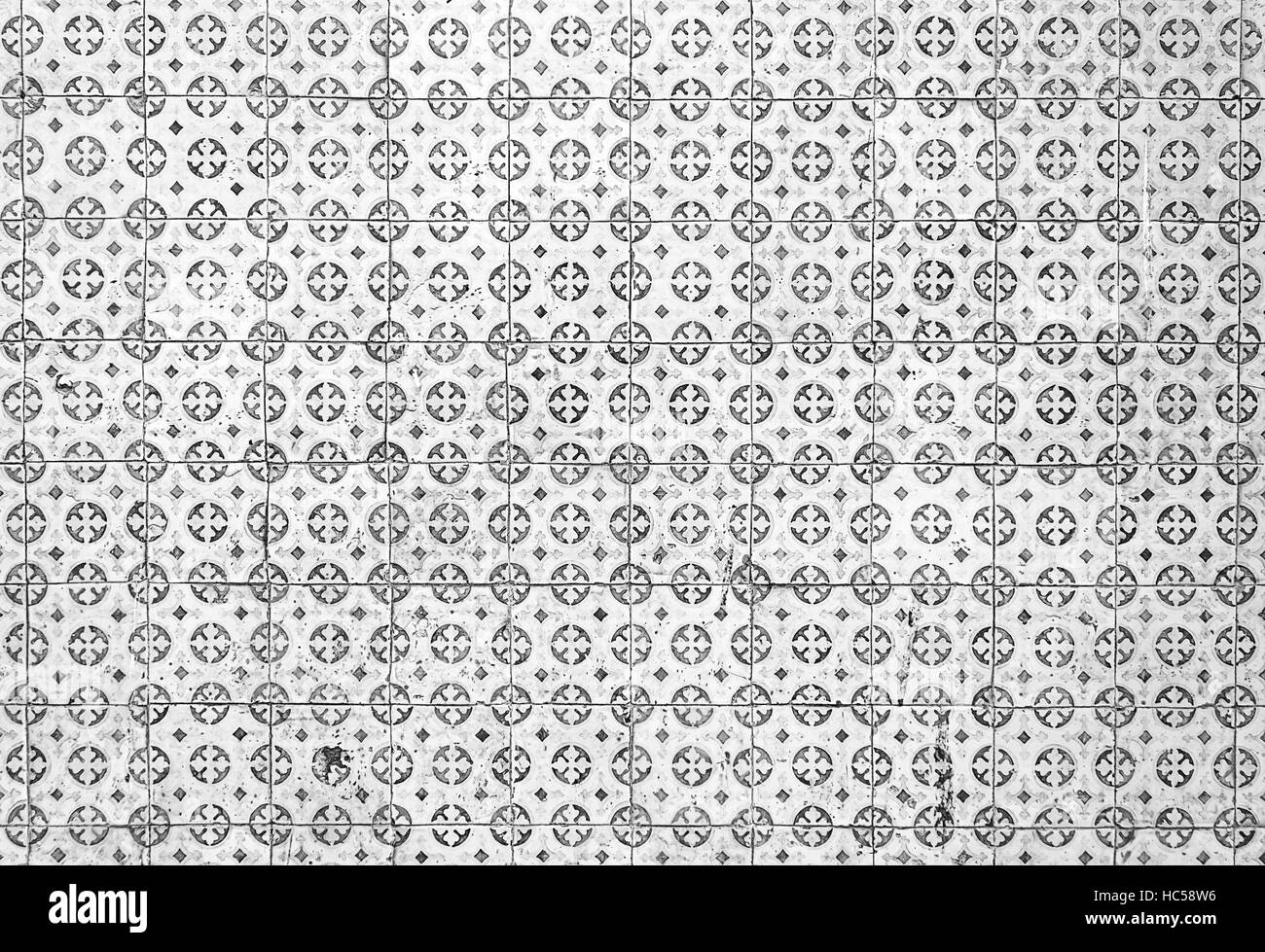 Traditional decorative azulejo background Black and White Stock Photos ...