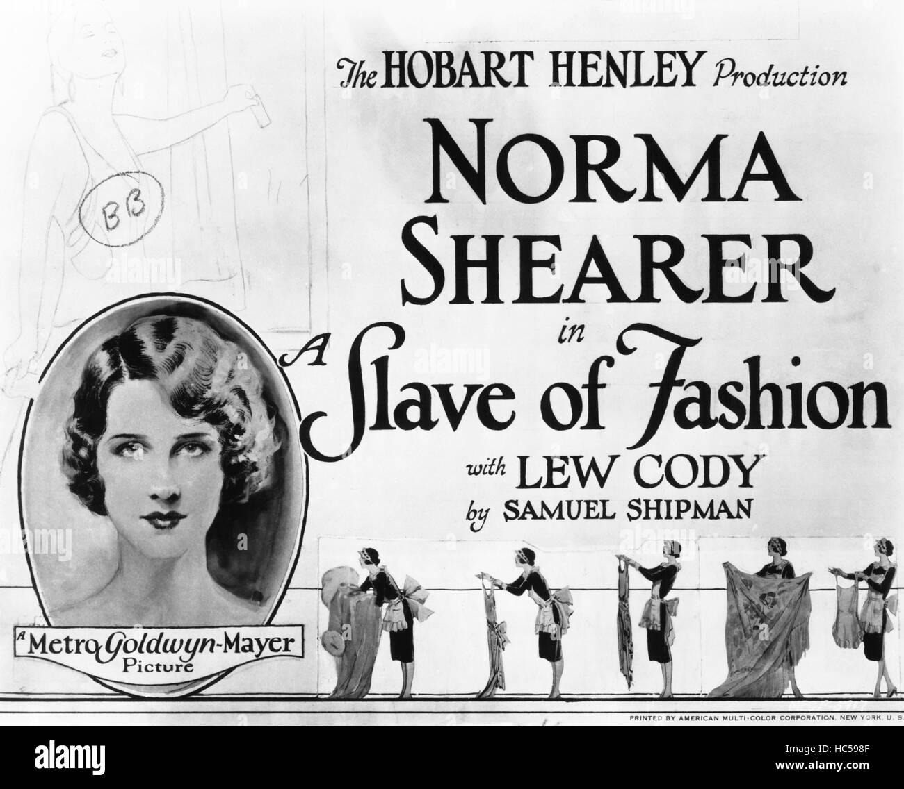A SLAVE OF FASHION, US poster, Norma Shearer, 1925 Stock Photo - Alamy
