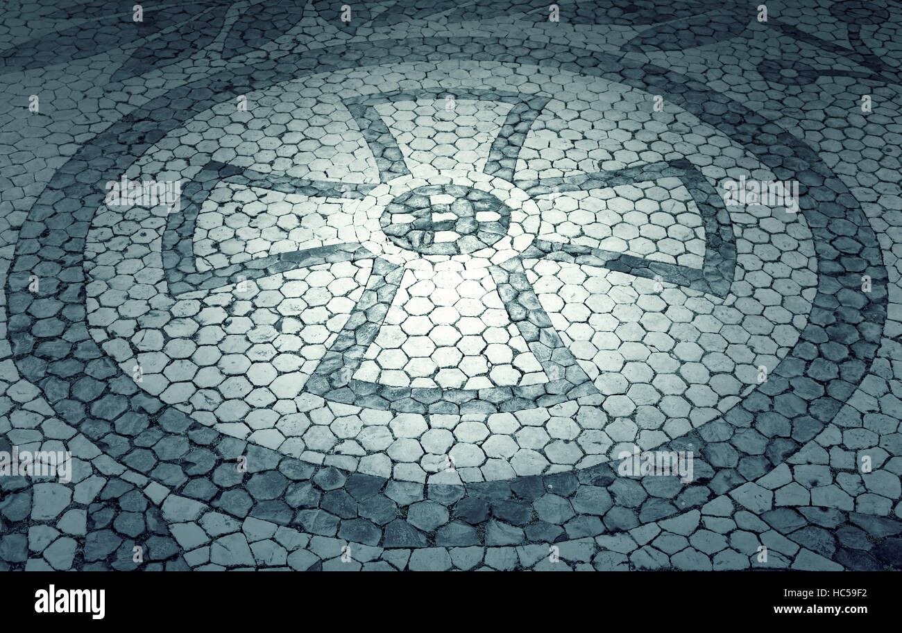 Cross tiled floor street urban architecture Stock Photo - Alamy