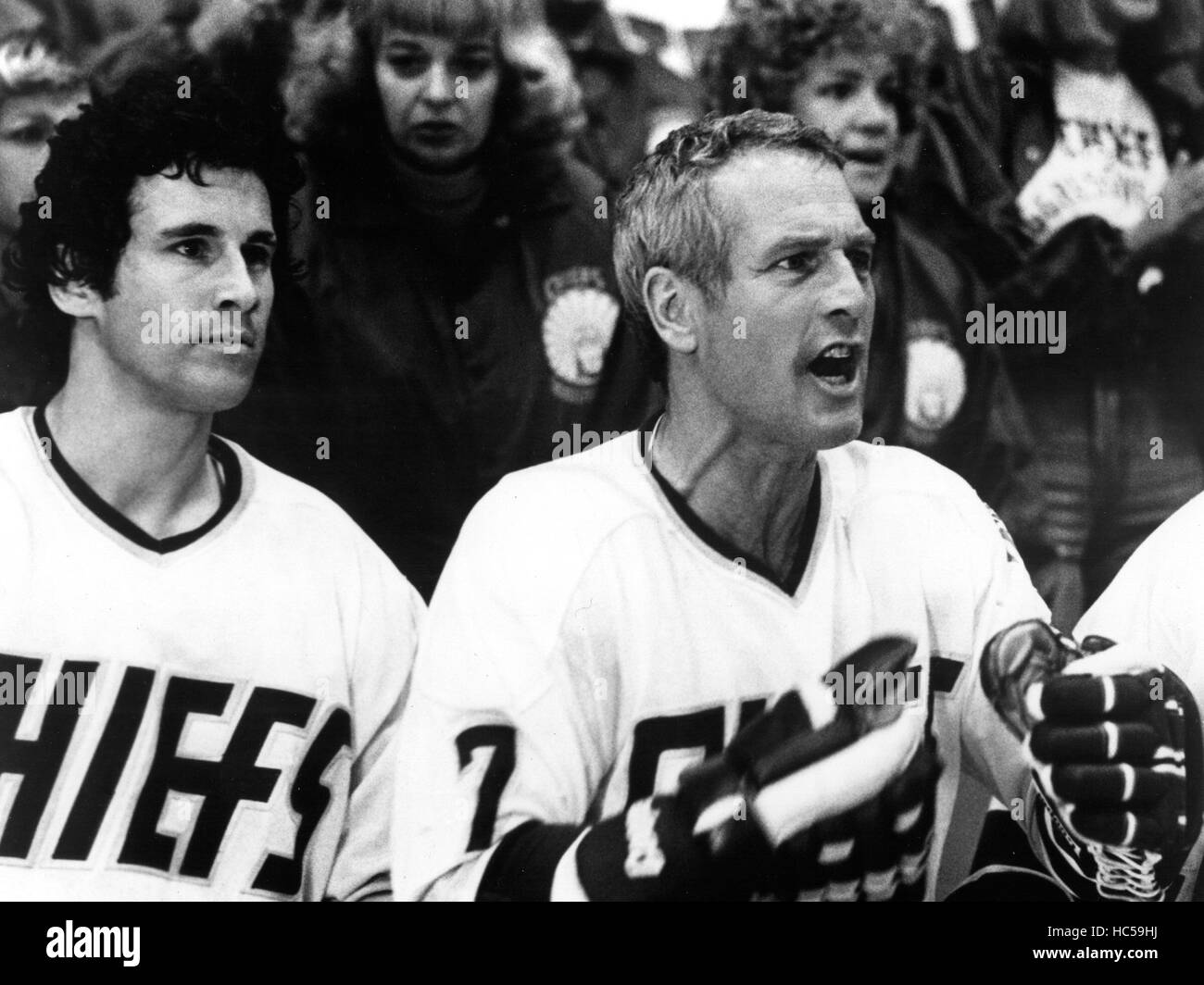 SLAP SHOT, Michael Ontkean, Paul Newman, 1977 Stock Photo - Alamy