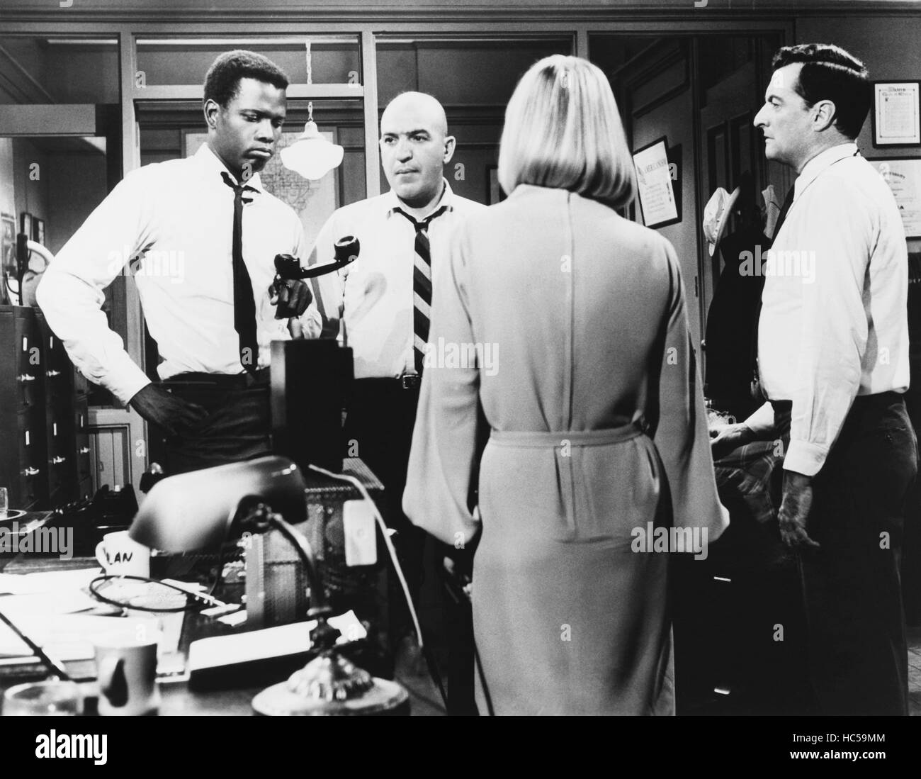 THE SLENDER THREAD, from left: Sidney Poitier, Telly Savalas, Indus ...