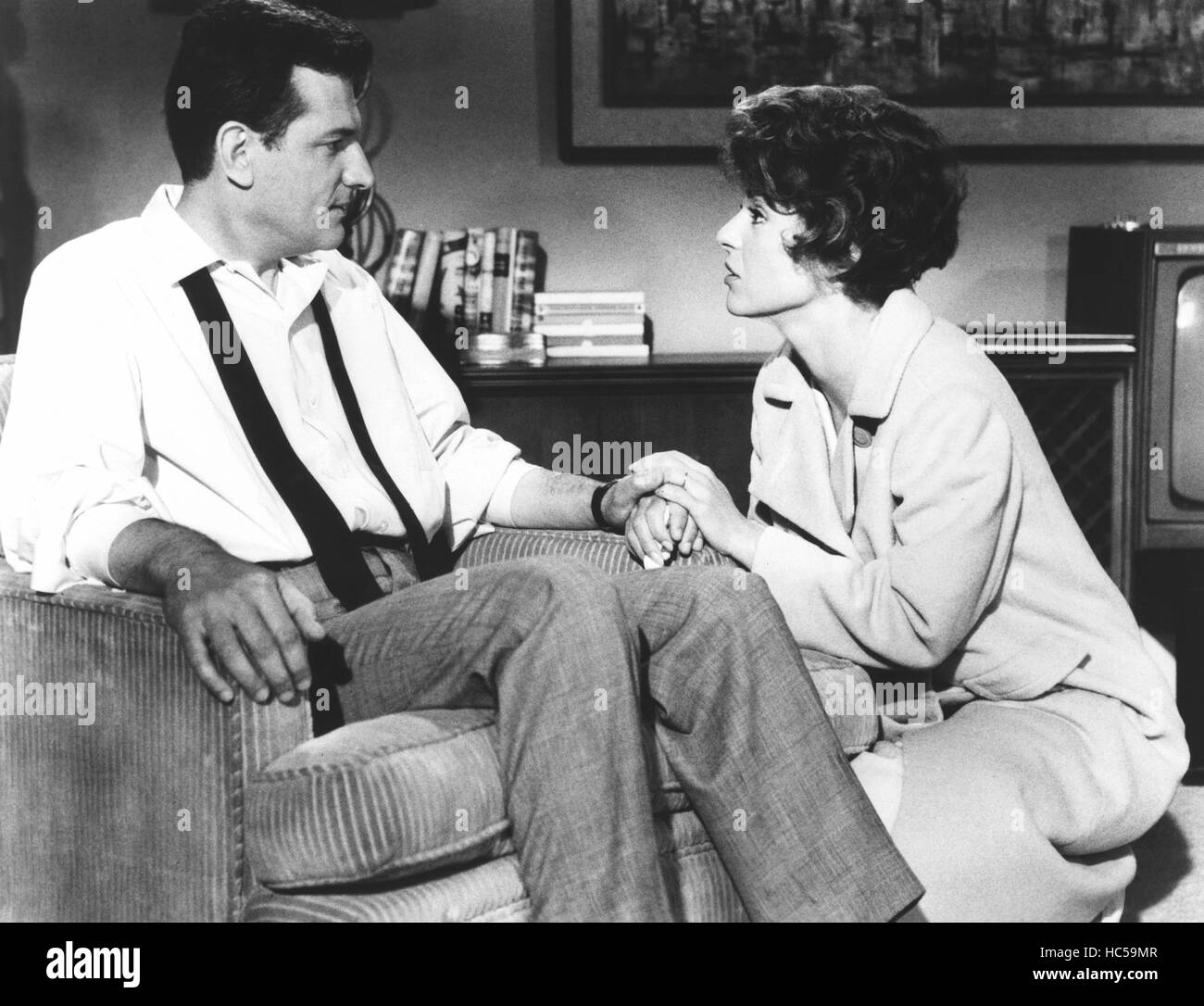THE SLENDER THREAD, from left: Steven Hill, Anne Bancroft, 1965 Stock ...