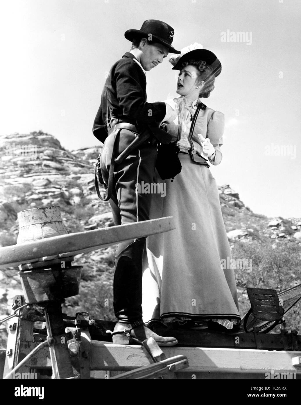 SLAUGHTER TRAIL, from left, Robert Hutton, Virginia Grey, 1951 Stock ...