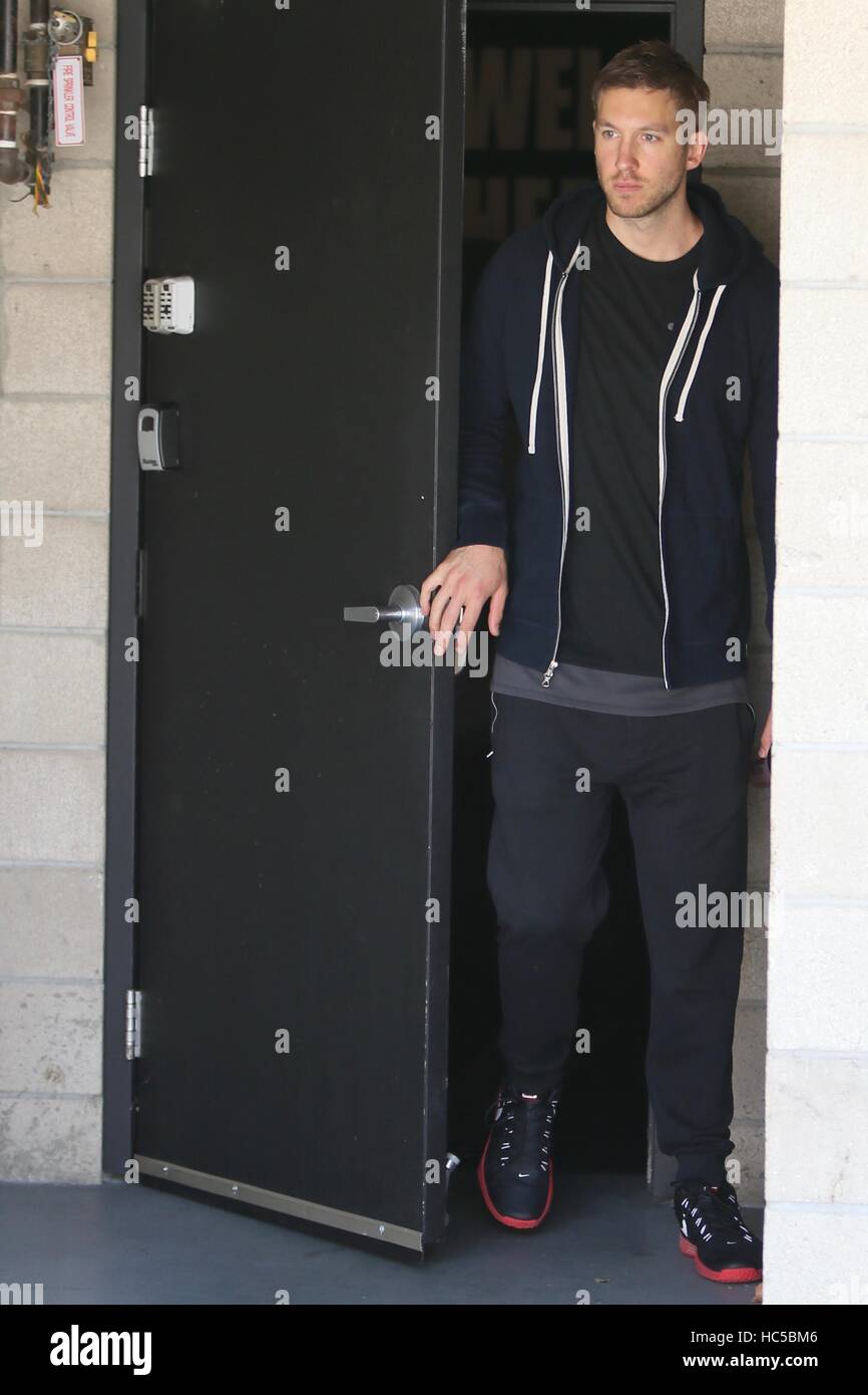 Calvin Harris leave a gym after a workout Featuring: Calvin Harris ...