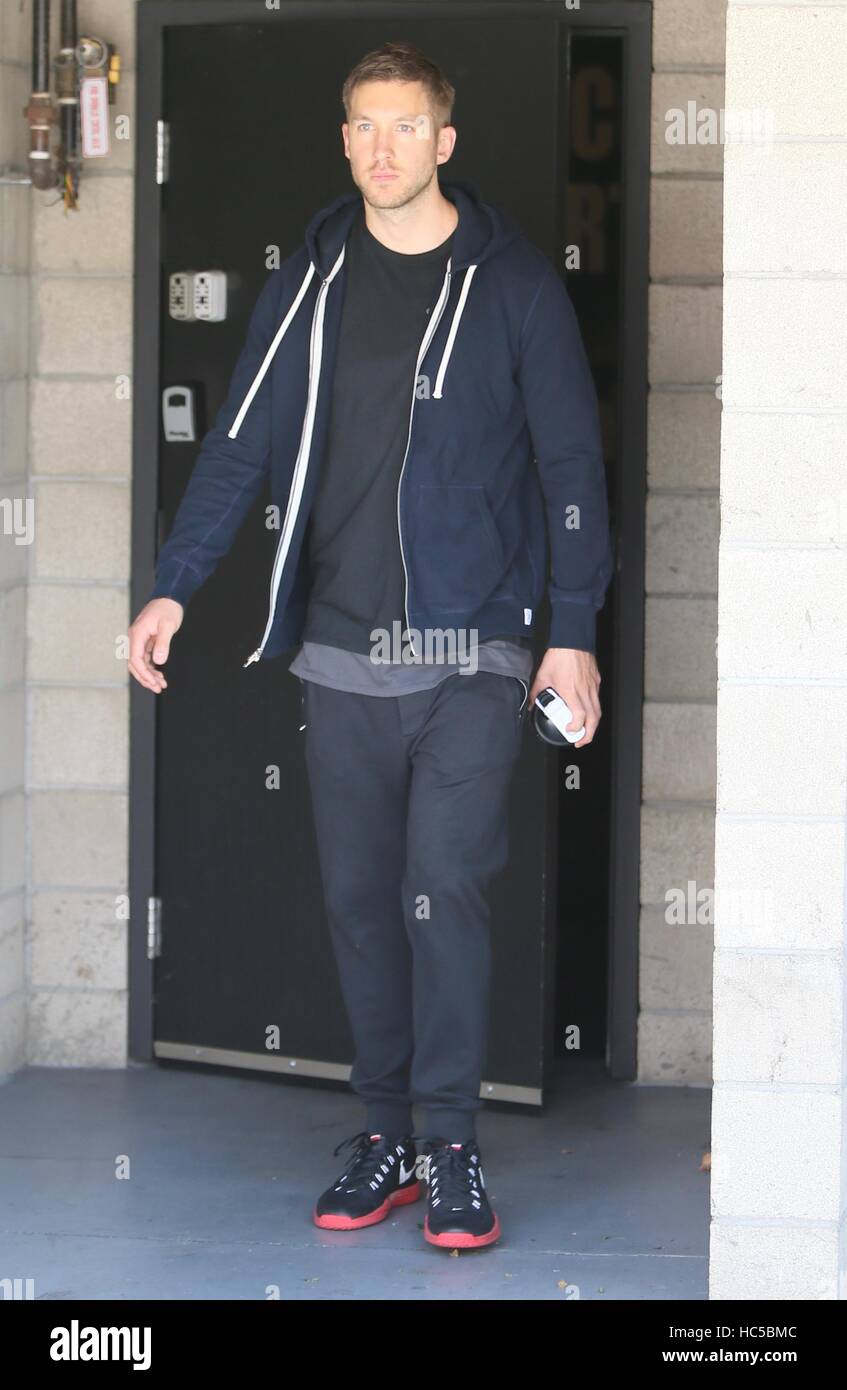 Calvin Harris leave a gym after a workout Featuring: Calvin Harris ...