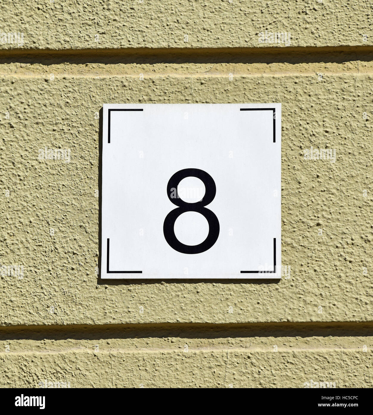 House number 8 Stock Photo - Alamy