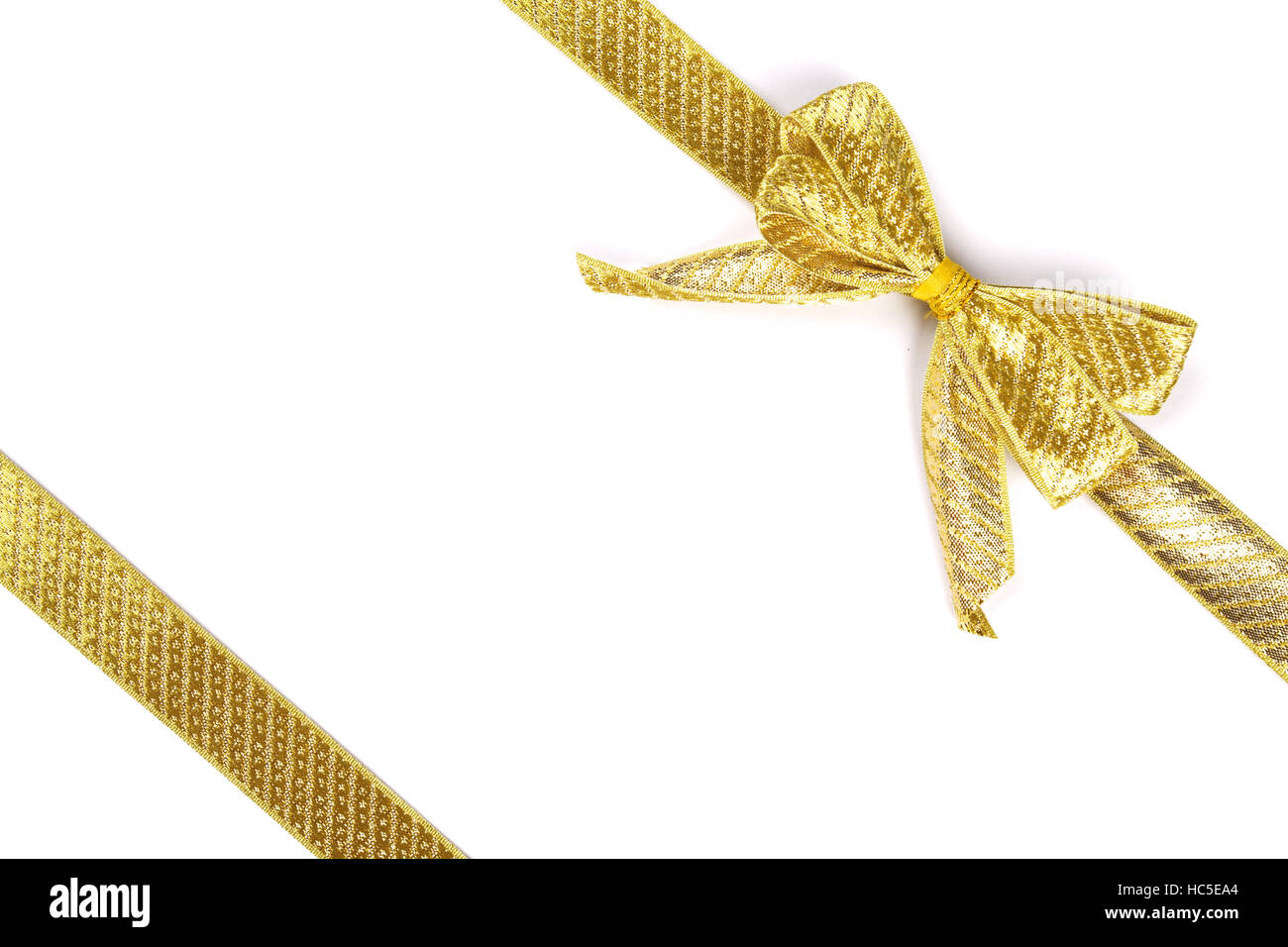 Gold ribbon bow hi-res stock photography and images - Alamy