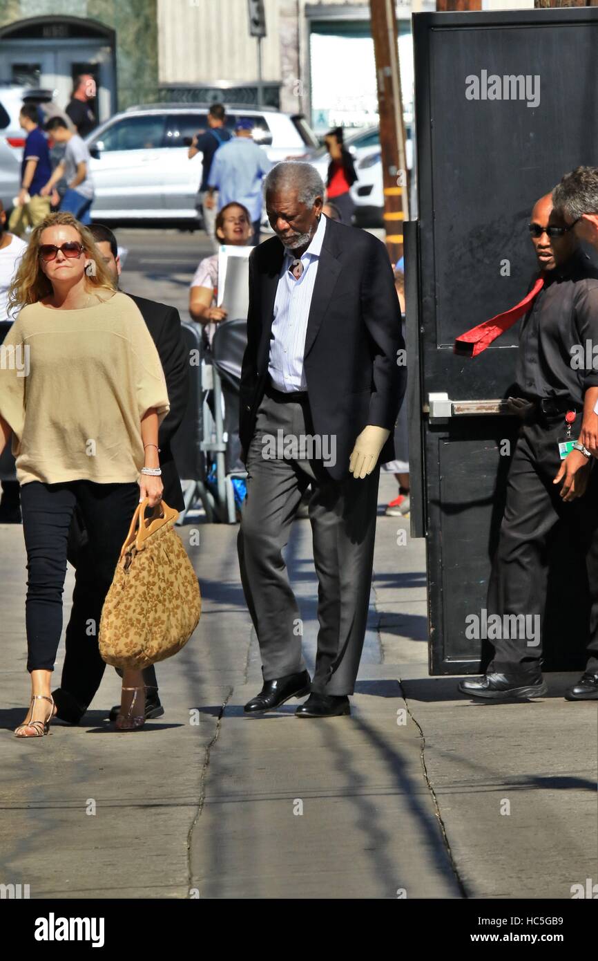 Morgan Freeman leaves 'Jimmy Kimmel Live!' after appearance on the show ...