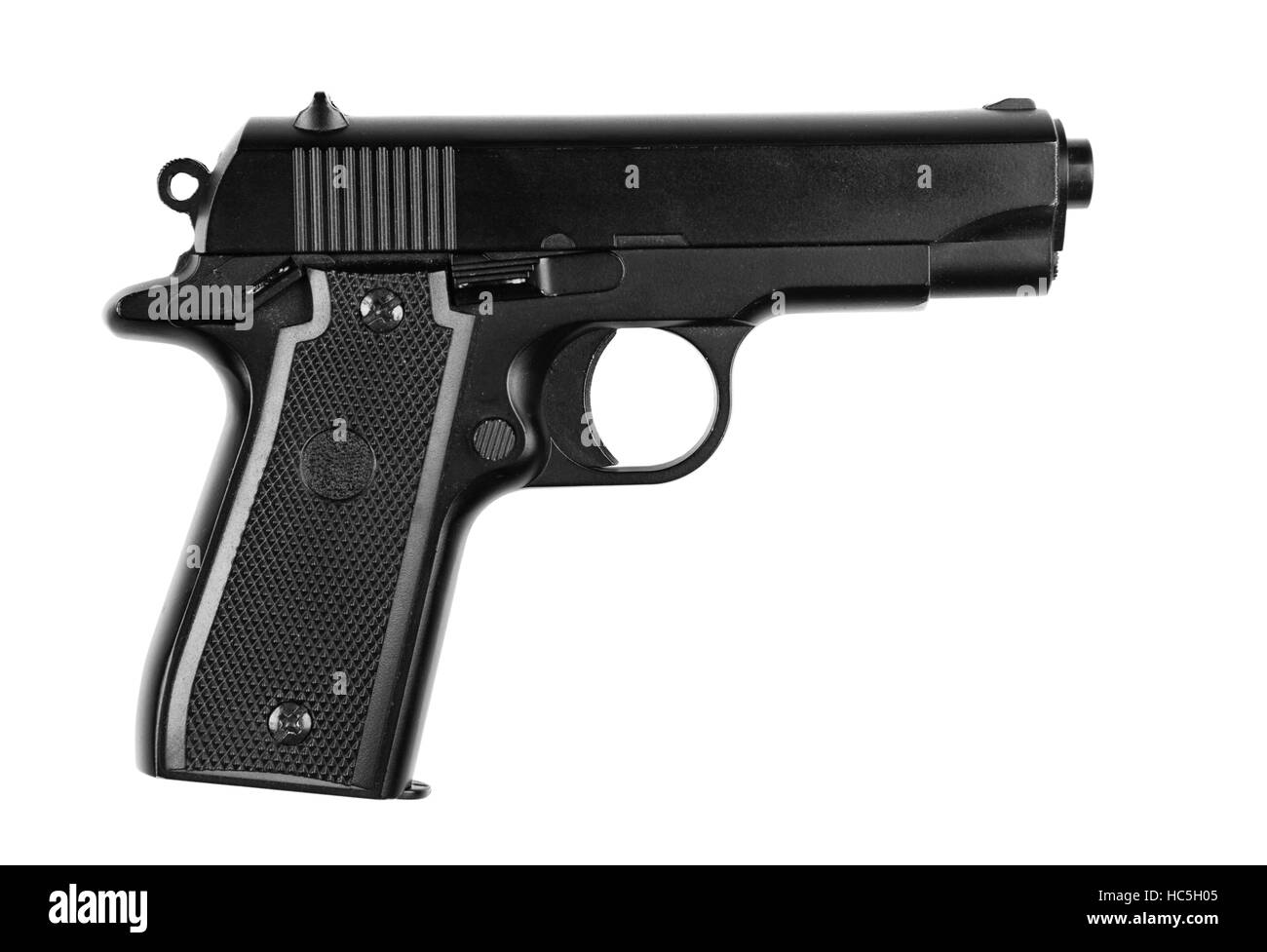 Gun on white background Stock Photo - Alamy