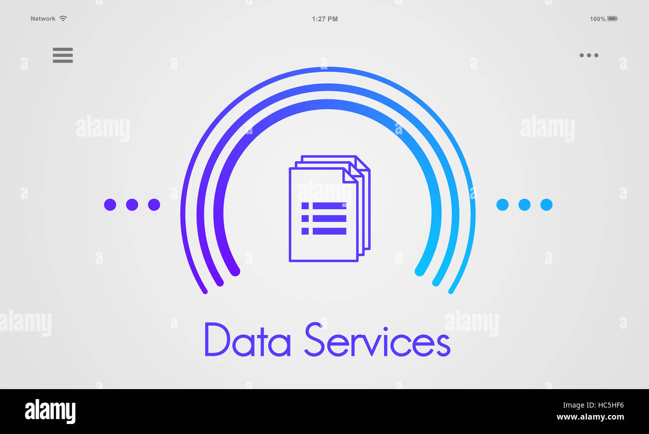 Data Information Documents Icon Concept Stock Photo - Alamy