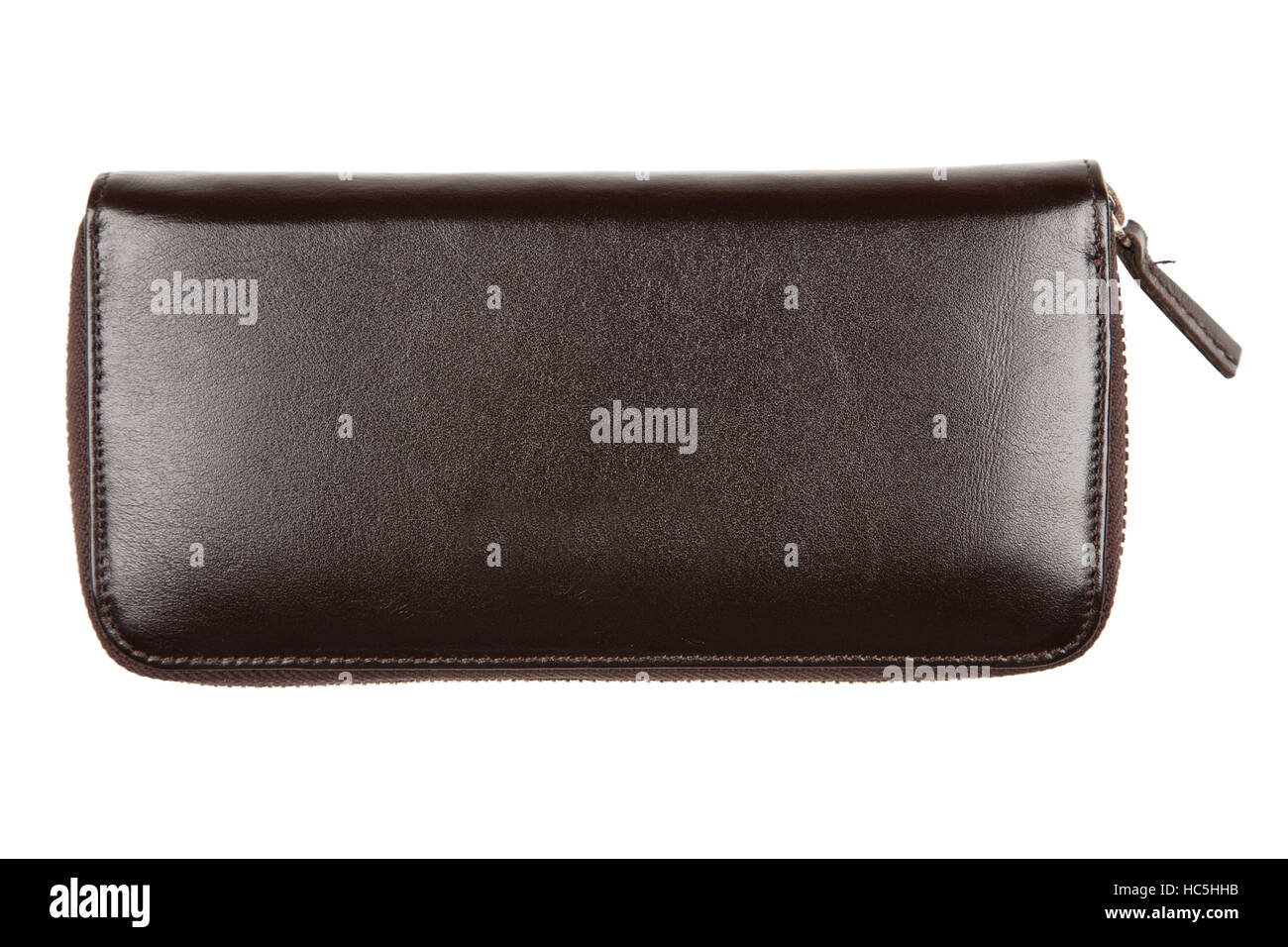 Brown leather wallet Stock Photo - Alamy