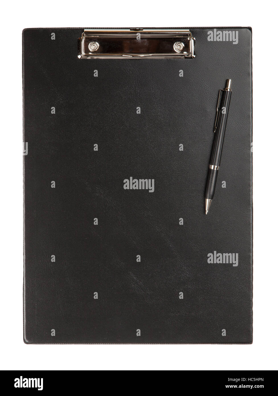 Notebook and pen on table Cut Out Stock Images & Pictures - Alamy