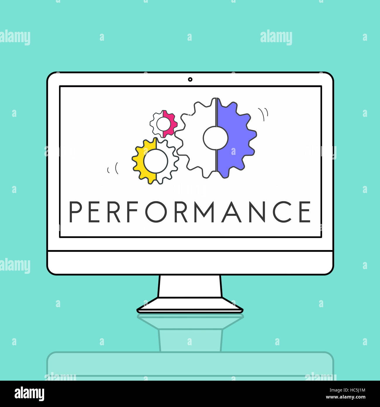 Performance Skills Cog Icon Concept Stock Photo - Alamy
