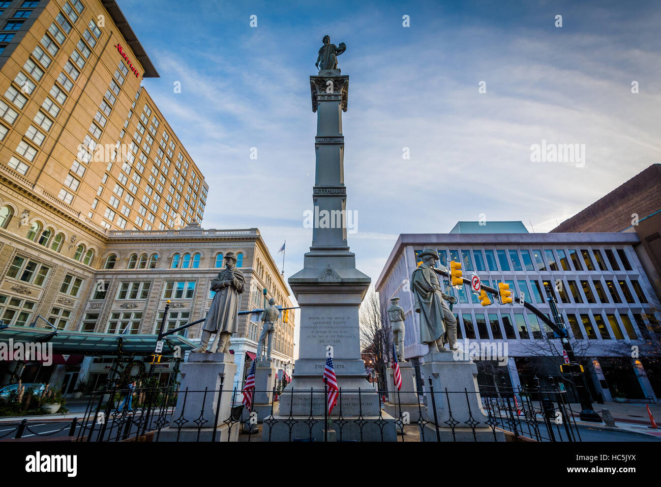 The Soldiers and Sailors Monument, at Penn Square, in Lancaster ...