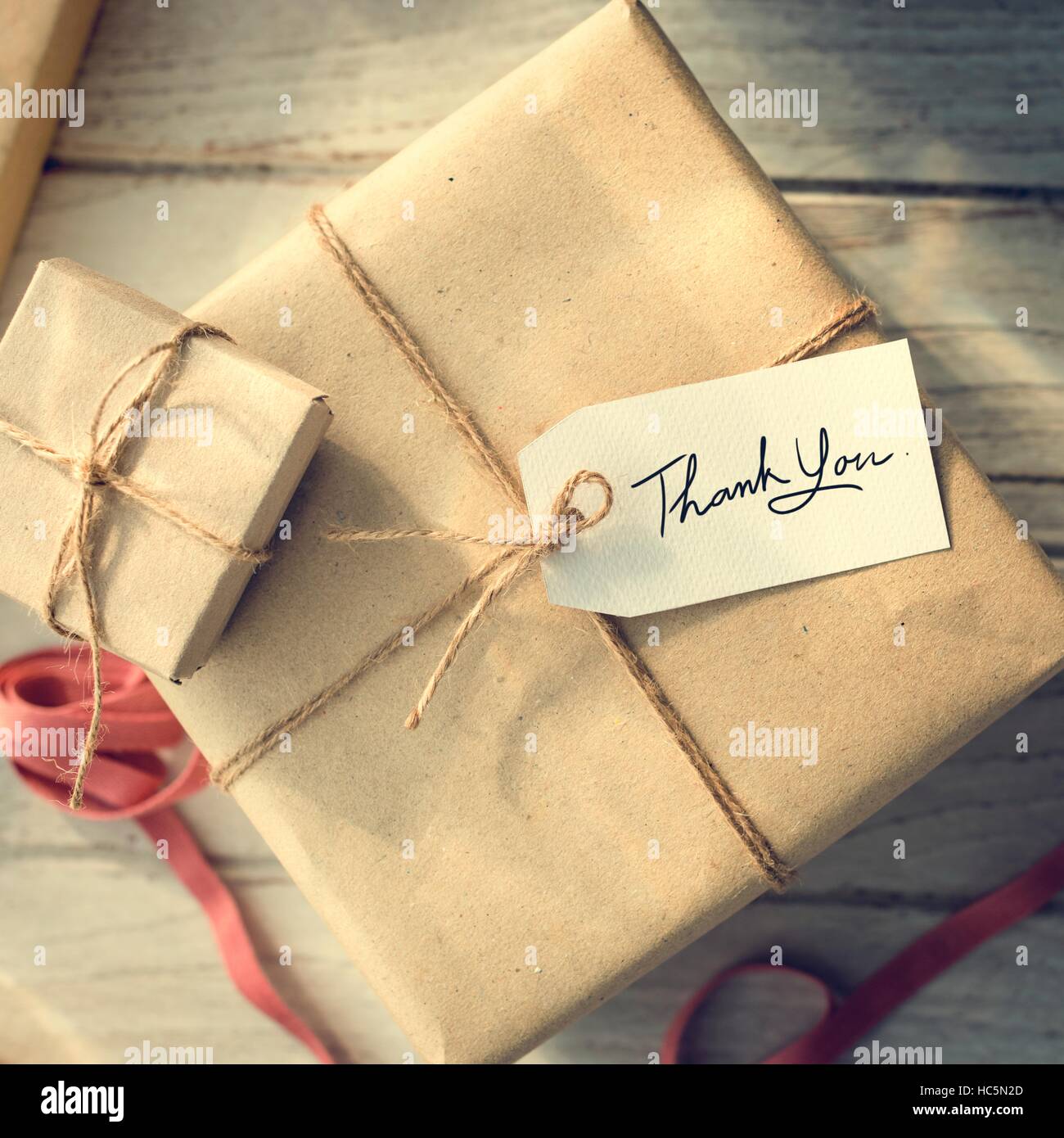 Gift Packing Present Creative Ideas Simplify Concept Stock Photo - Alamy