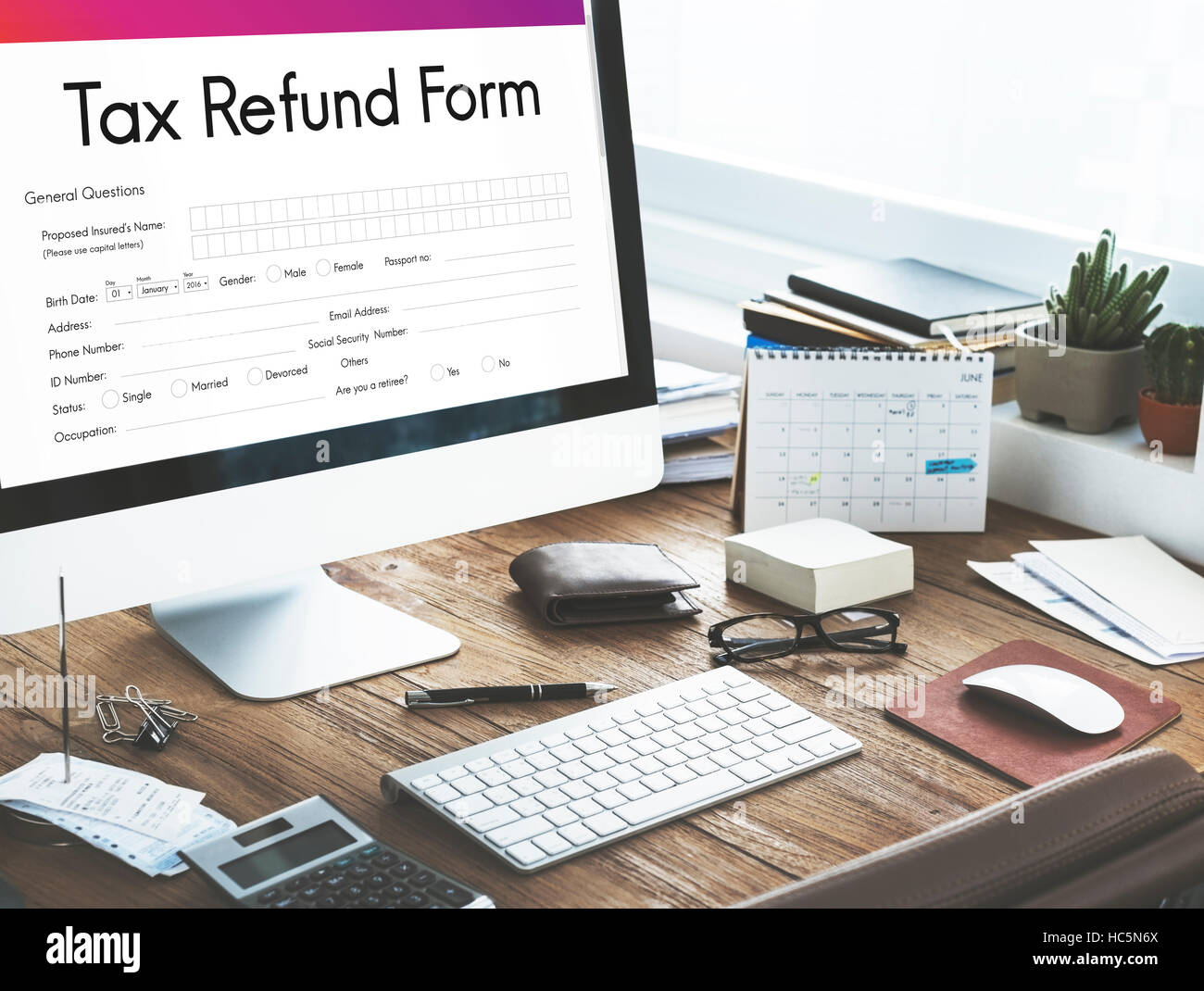 Tax Credits Claim Form Concept Stock Photo - Alamy