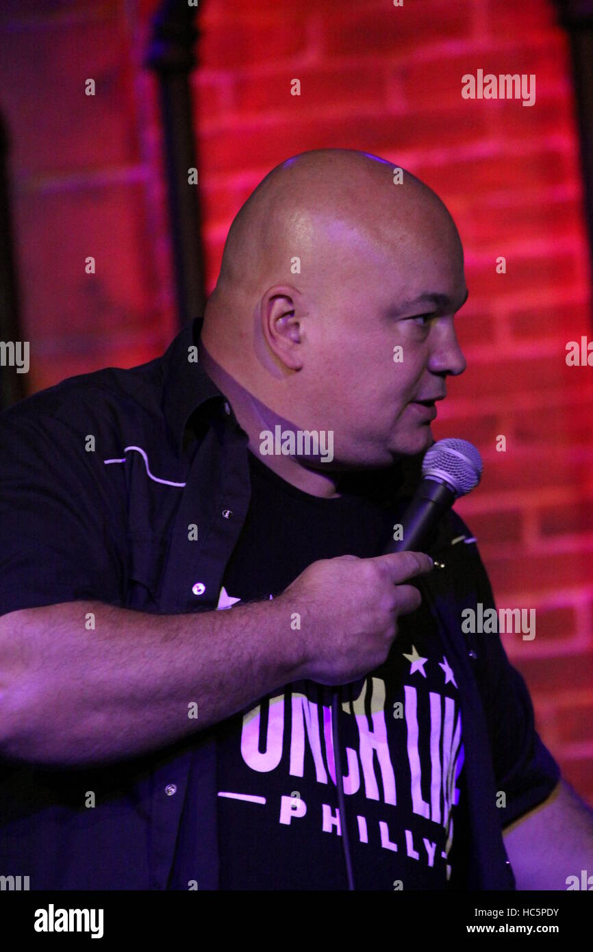 Robert Kelly performs stand up comedy at Punch Line Philly comedy club ...