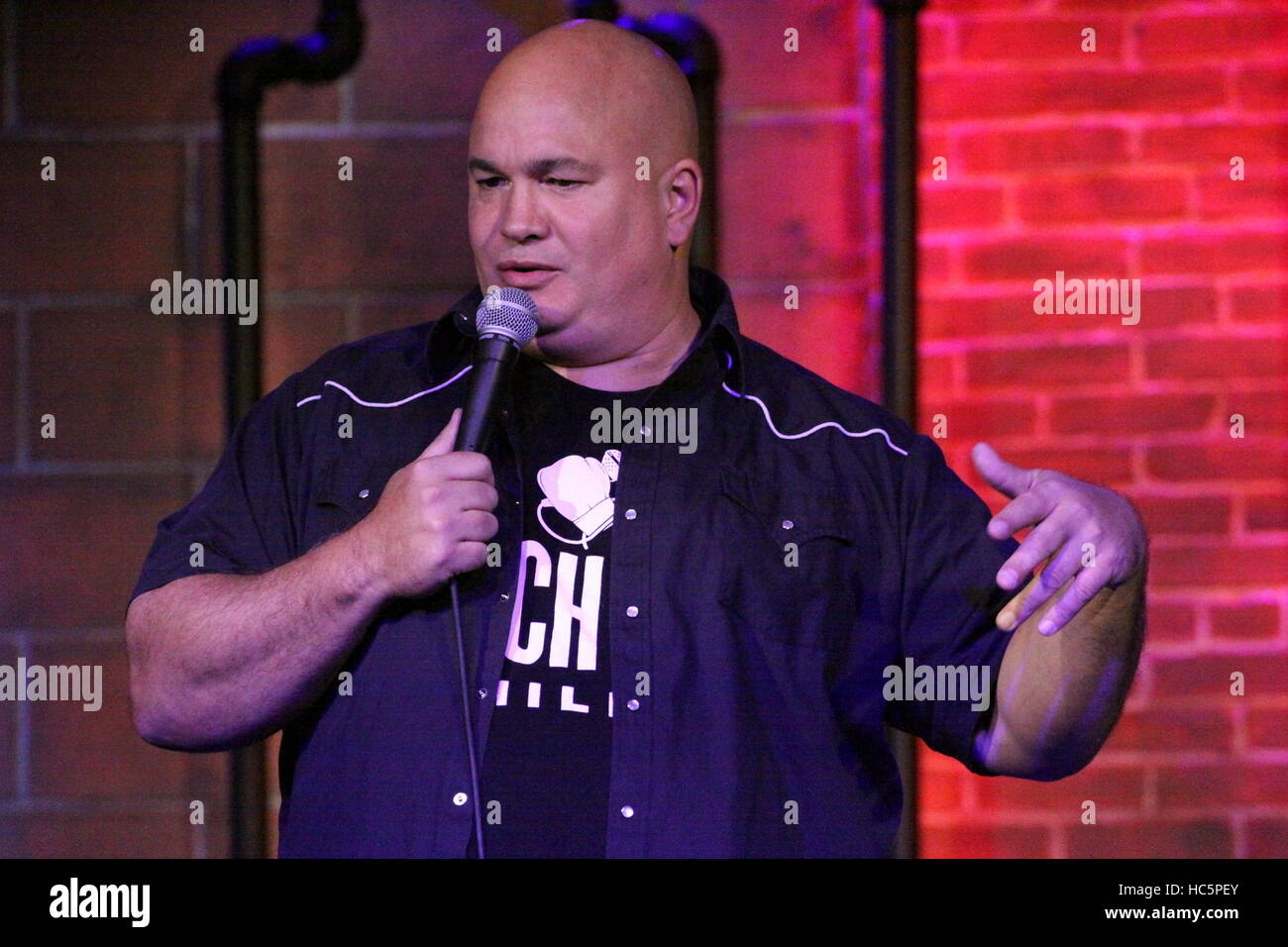 Robert Kelly performs stand up comedy at Punch Line Philly comedy club ...