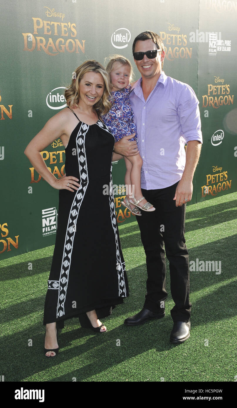 Film Premiere of Pete's Dragon Featuring: Beverley Mitchell, Michael ...